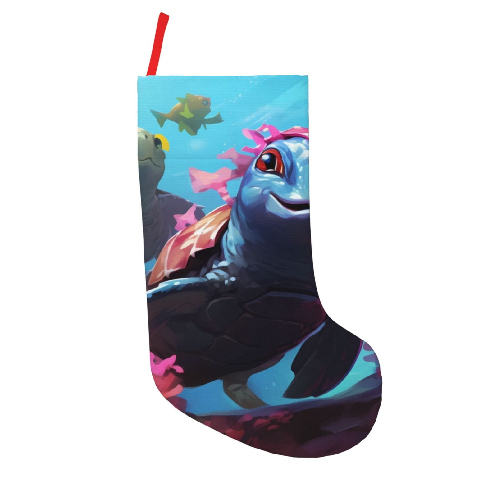 Bingfone Lively Cute Turtle Print Personalized Christmas Stocking ...