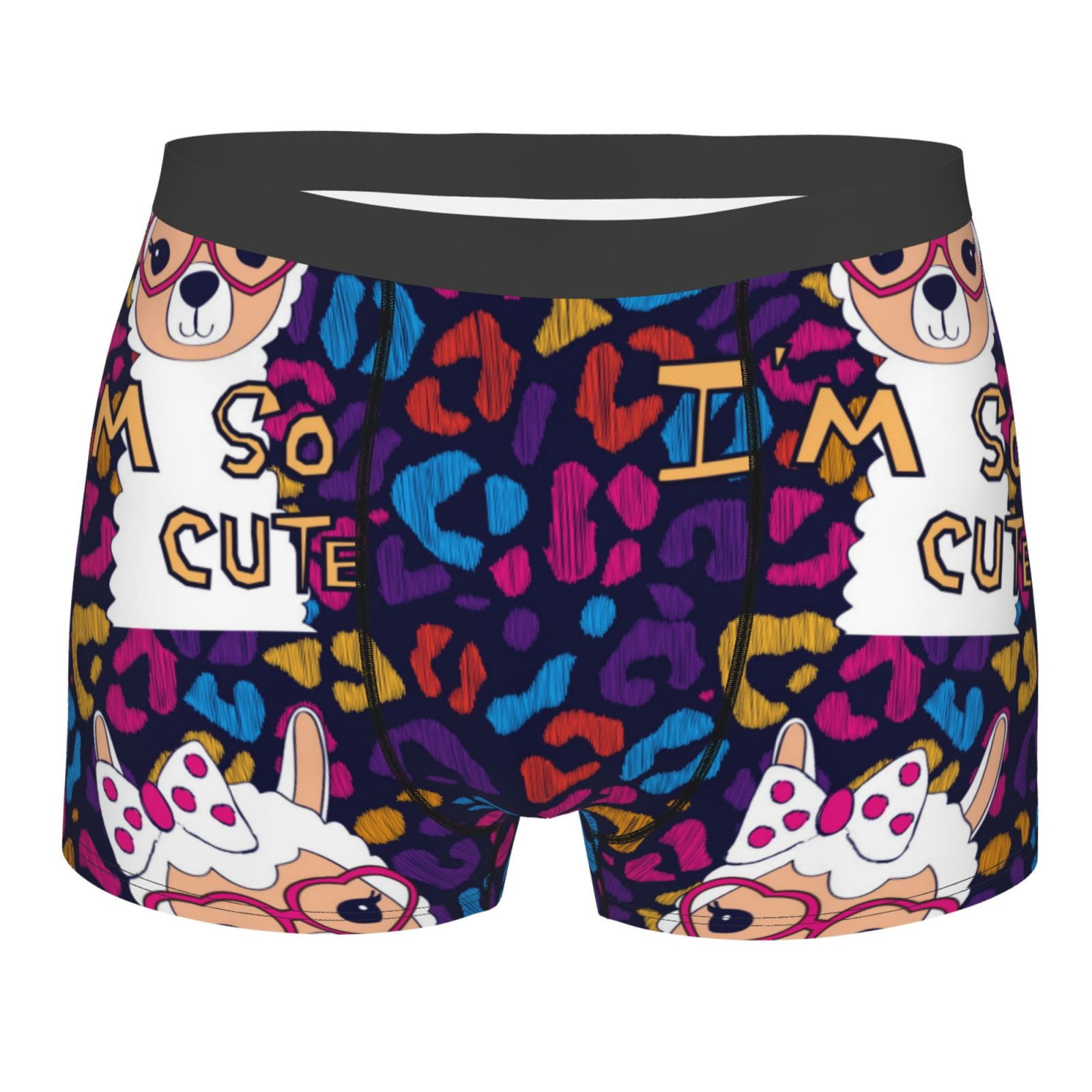 Bingfone Llama Alpaca Men's Underwear - Casual Stretch Boxer Briefs ...