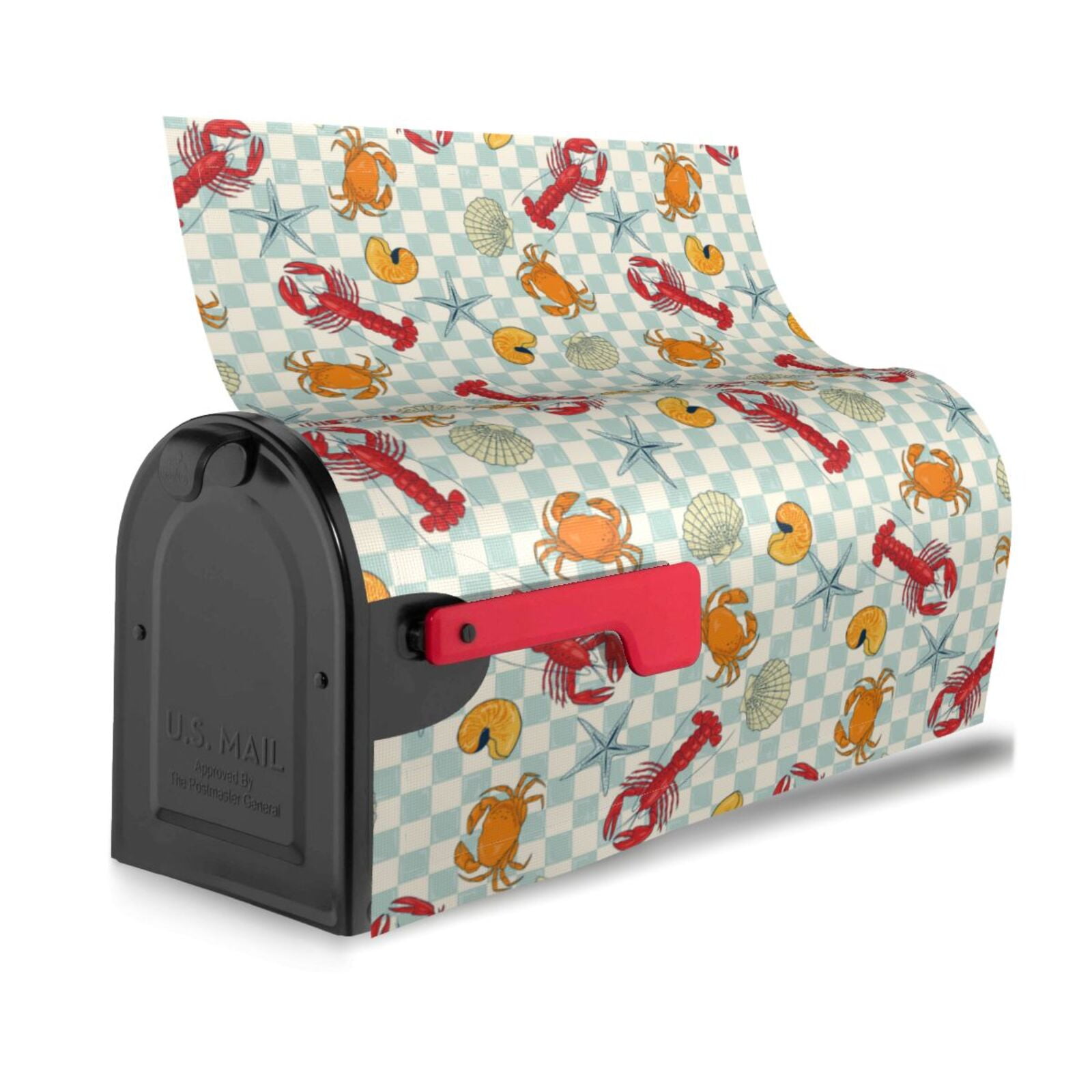 Bingfone Lobster Sea Shell Magnetic Mailbox Cover Standard Size for ...