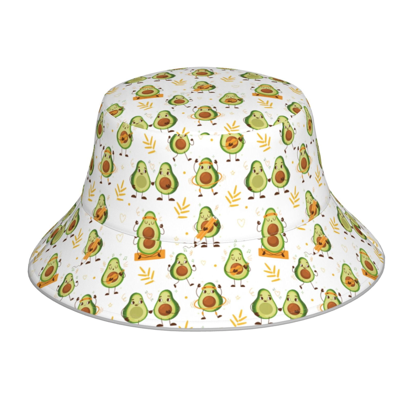 Bingfone Lovely Avocado Bucket Hat for Men Women,Packable Reversible ...