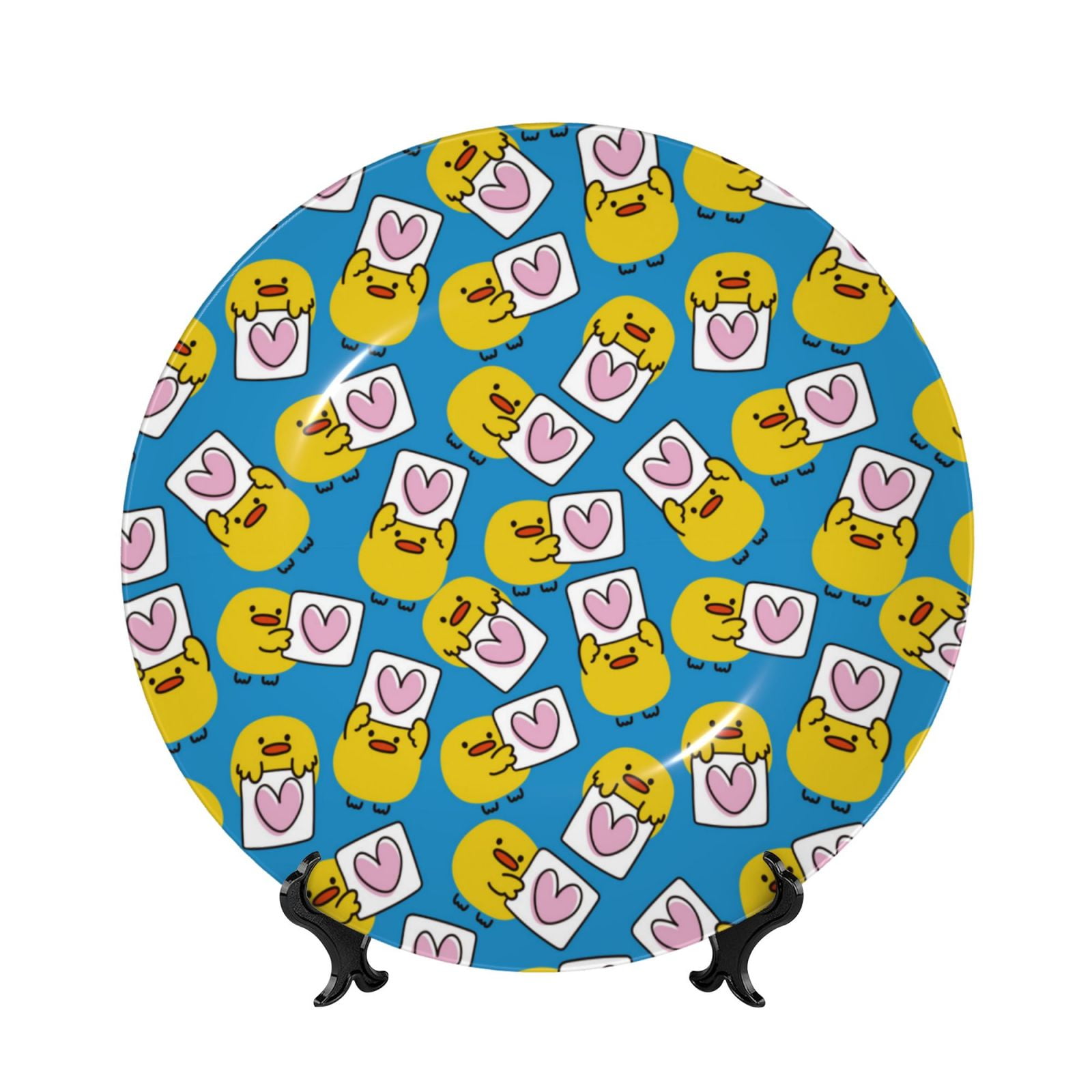 Bingfone Lovely Duck Print Bone China Dinner Decorative Plates,Handmade ...
