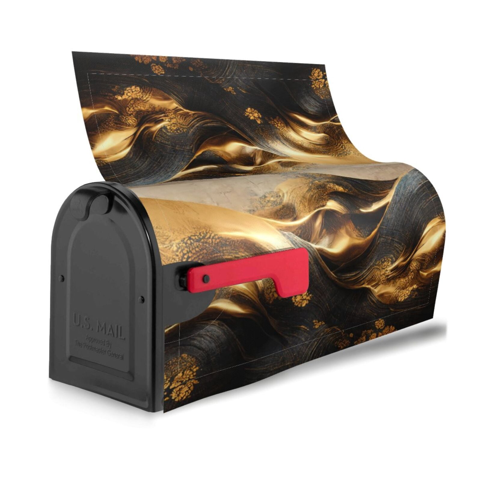 Bingfone Luxurious Gold Flow Magnetic Mailbox Cover Standard Size for ...