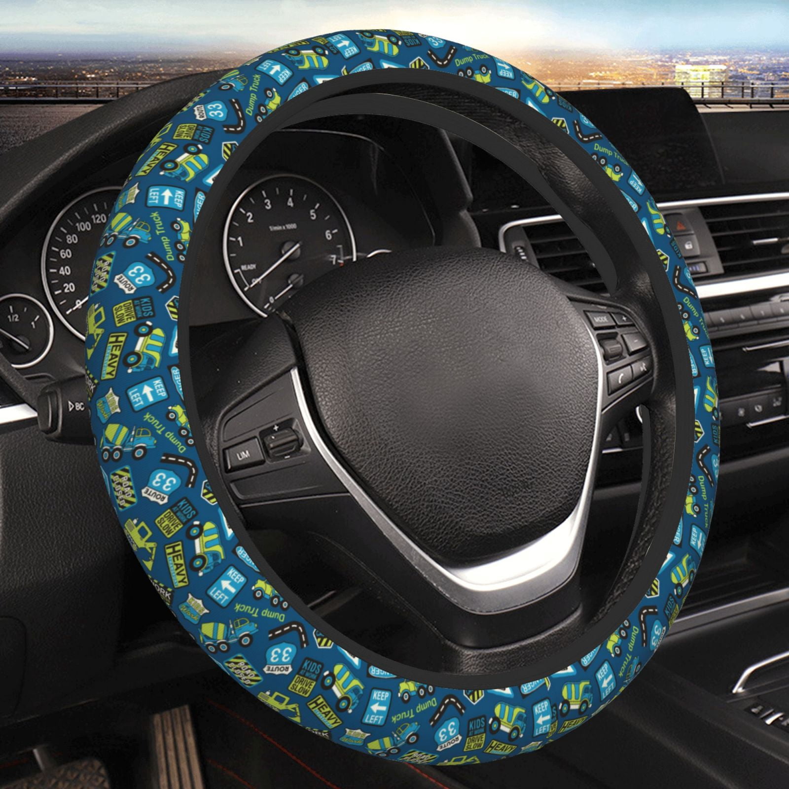 Bingfone Machinery Road Construction Steering Wheel Cover - Universal ...