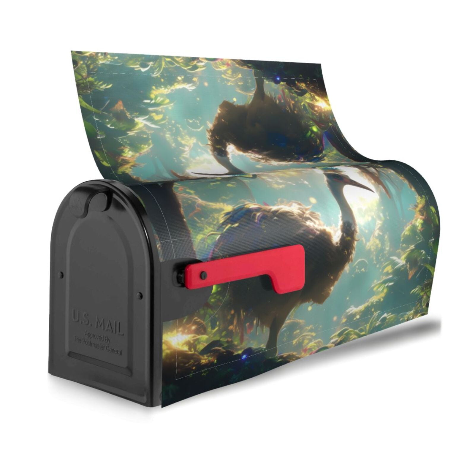 Bingfone Majestic Ostrich In Forest Magnetic Mailbox Cover Standard ...