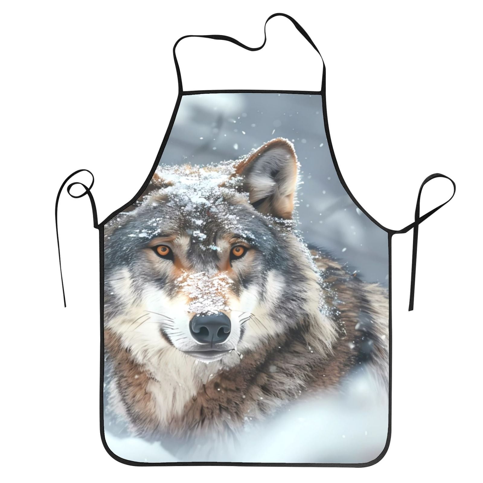 Bingfone Majestic Snowy Wolf for Tie-up Apron, Unisex Waterproof and ...