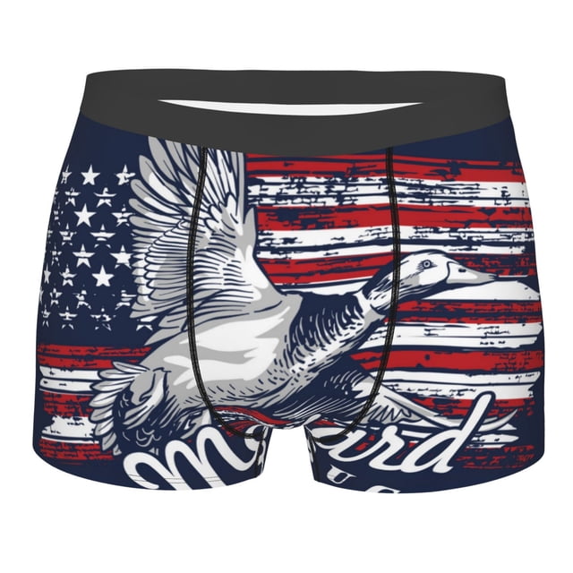 Bingfone Mallard Duck With American Flag Men's Underwear - Casual ...