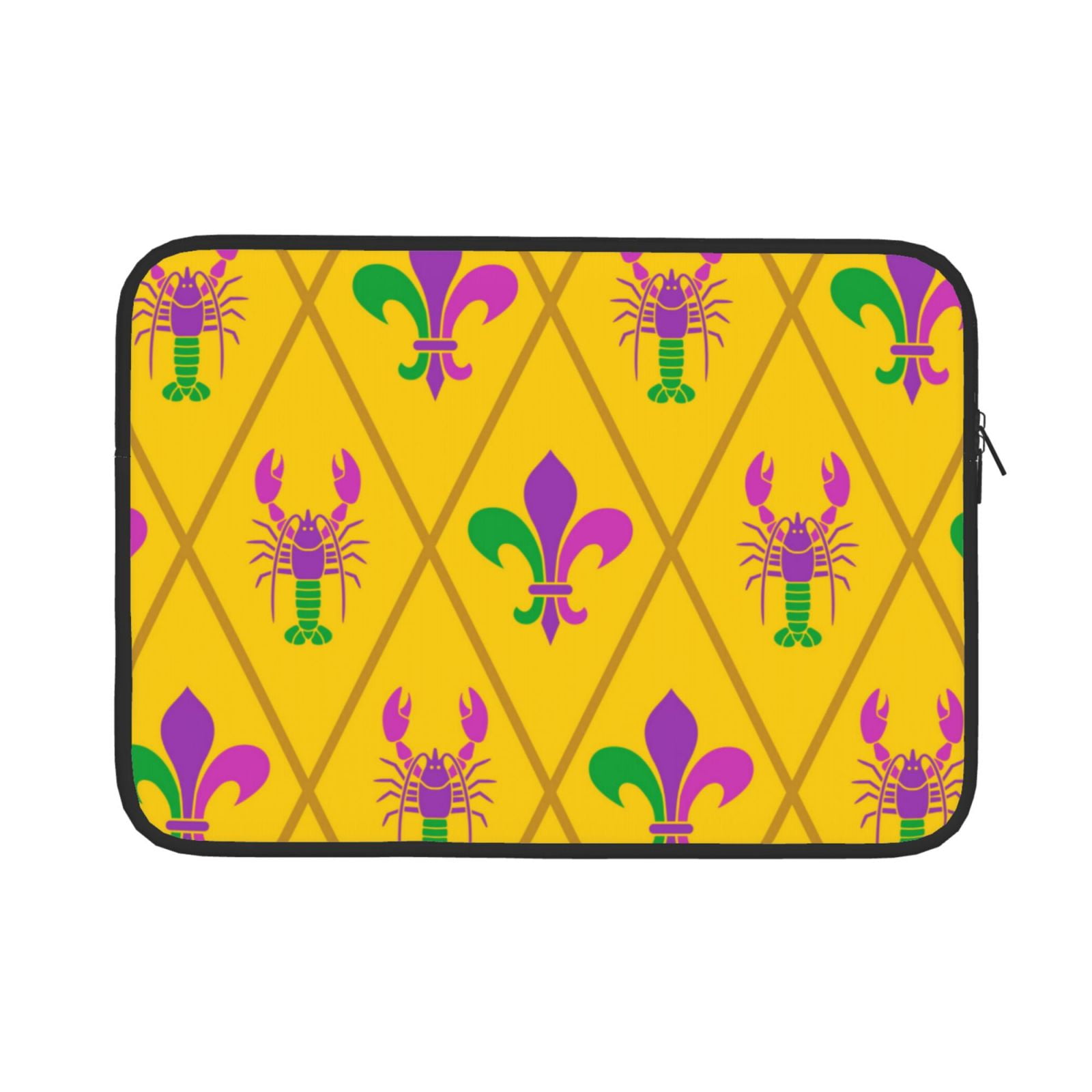 Bingfone Mardi Gras Crayfish And Fleur De Lis Laptop Sleeve Case 13 ...