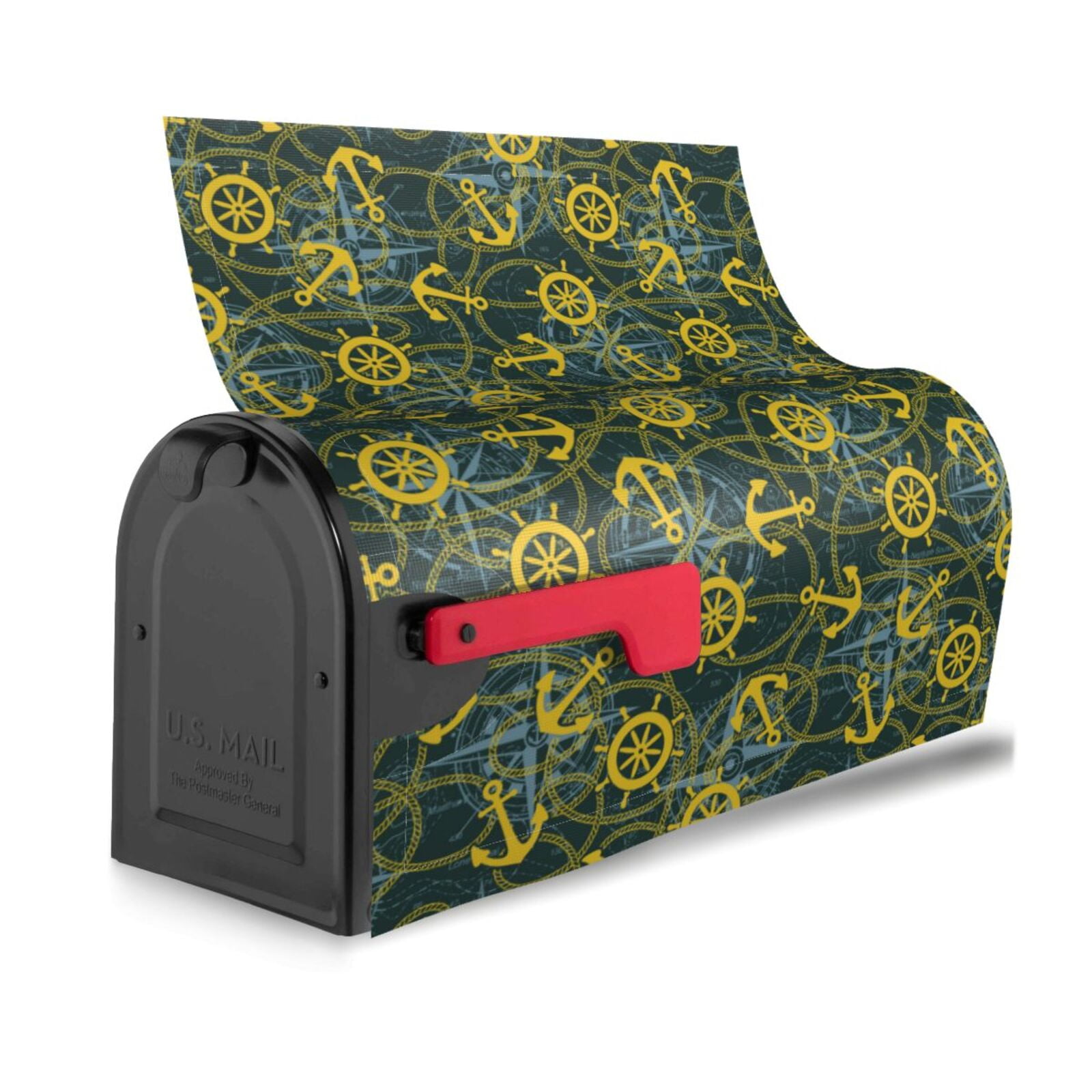 Bingfone Marine Anchors And Compass Magnetic Mailbox Cover Standard ...