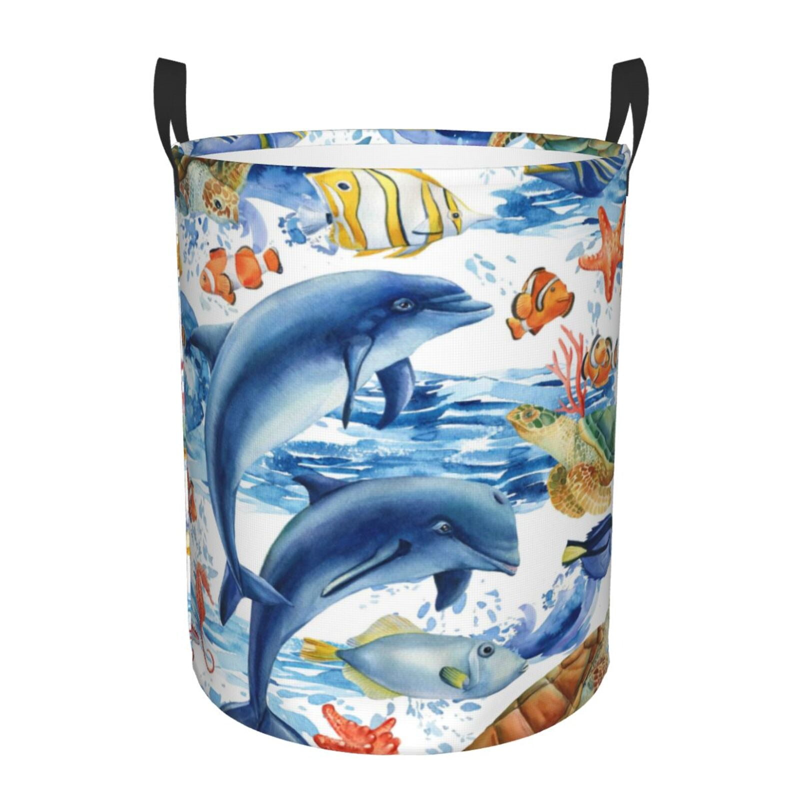 Bingfone Marine Animals Waterproof Foldable Laundry Hamper Bucket With ...