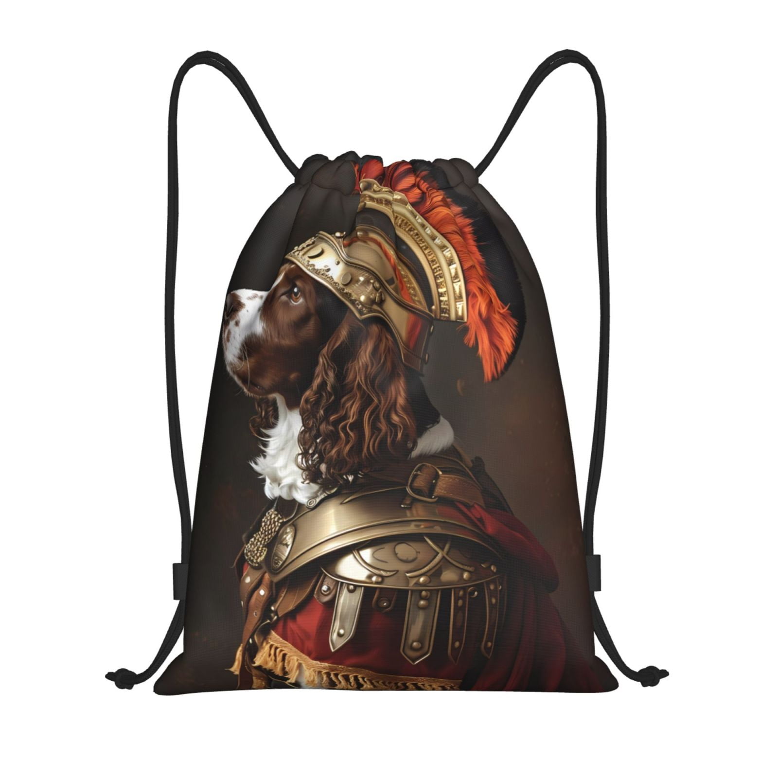 Bingfone Medieval Knight Dog Drawstrings Backpacks Bags for Men Women ...