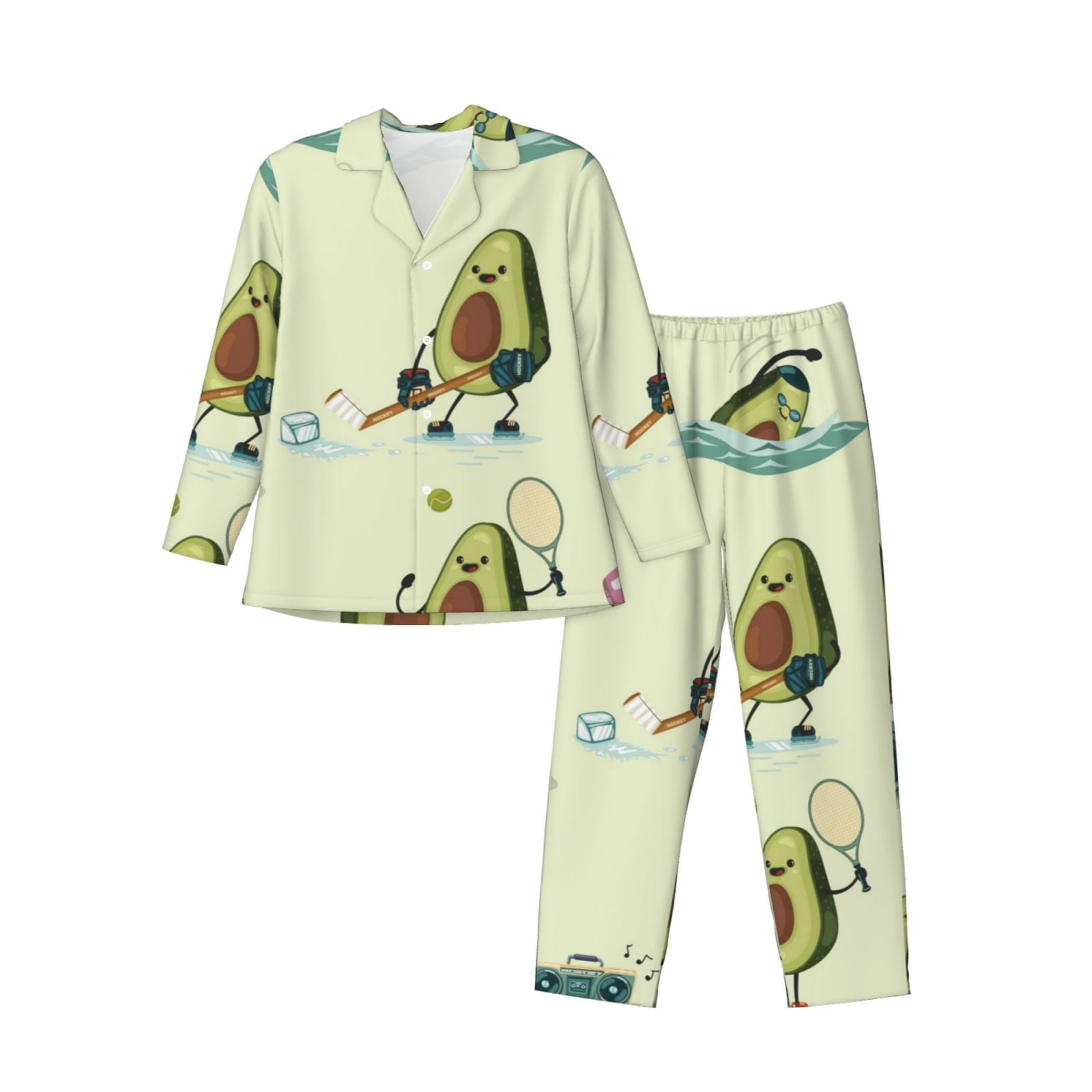 Bingfone Men'S Pajama Set 2 Piece Loungewear Pjs, Long Sleeve With ...