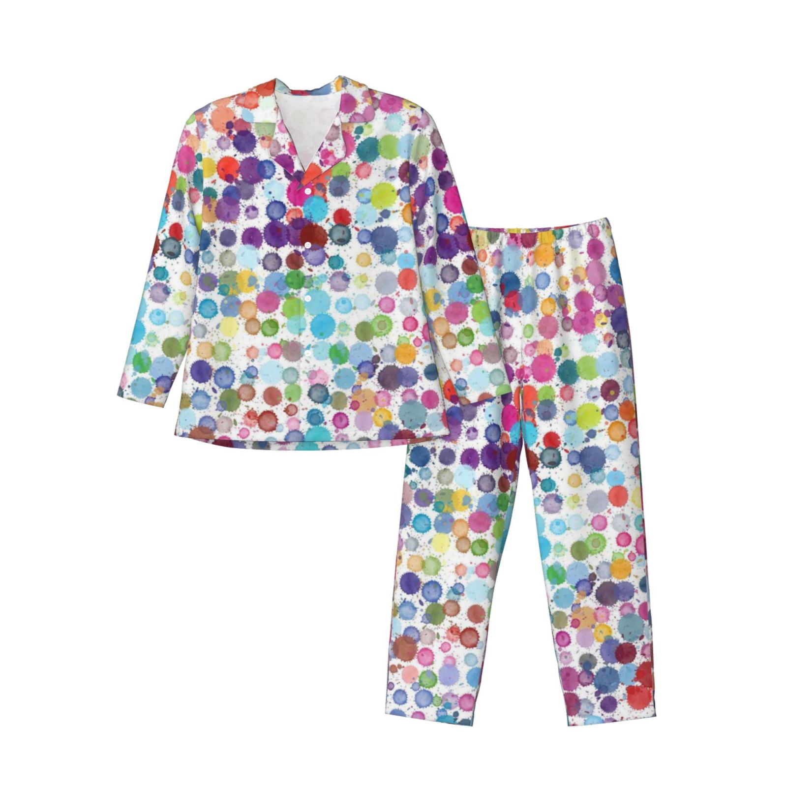 Bingfone Men'S Pajama Set 2 Piece Loungewear Pjs, Long Sleeve With ...