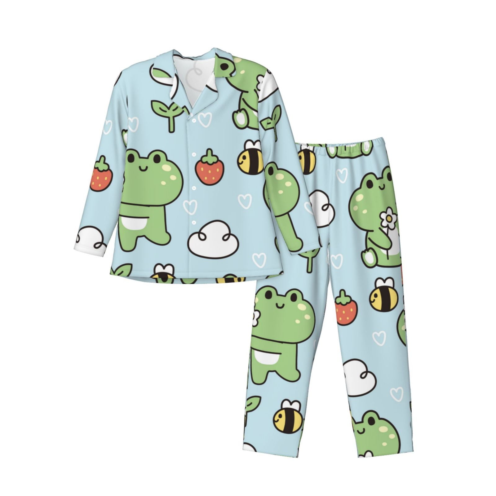 Bingfone Men'S Pajama Set 2 Piece Loungewear Pjs, Long Sleeve With ...