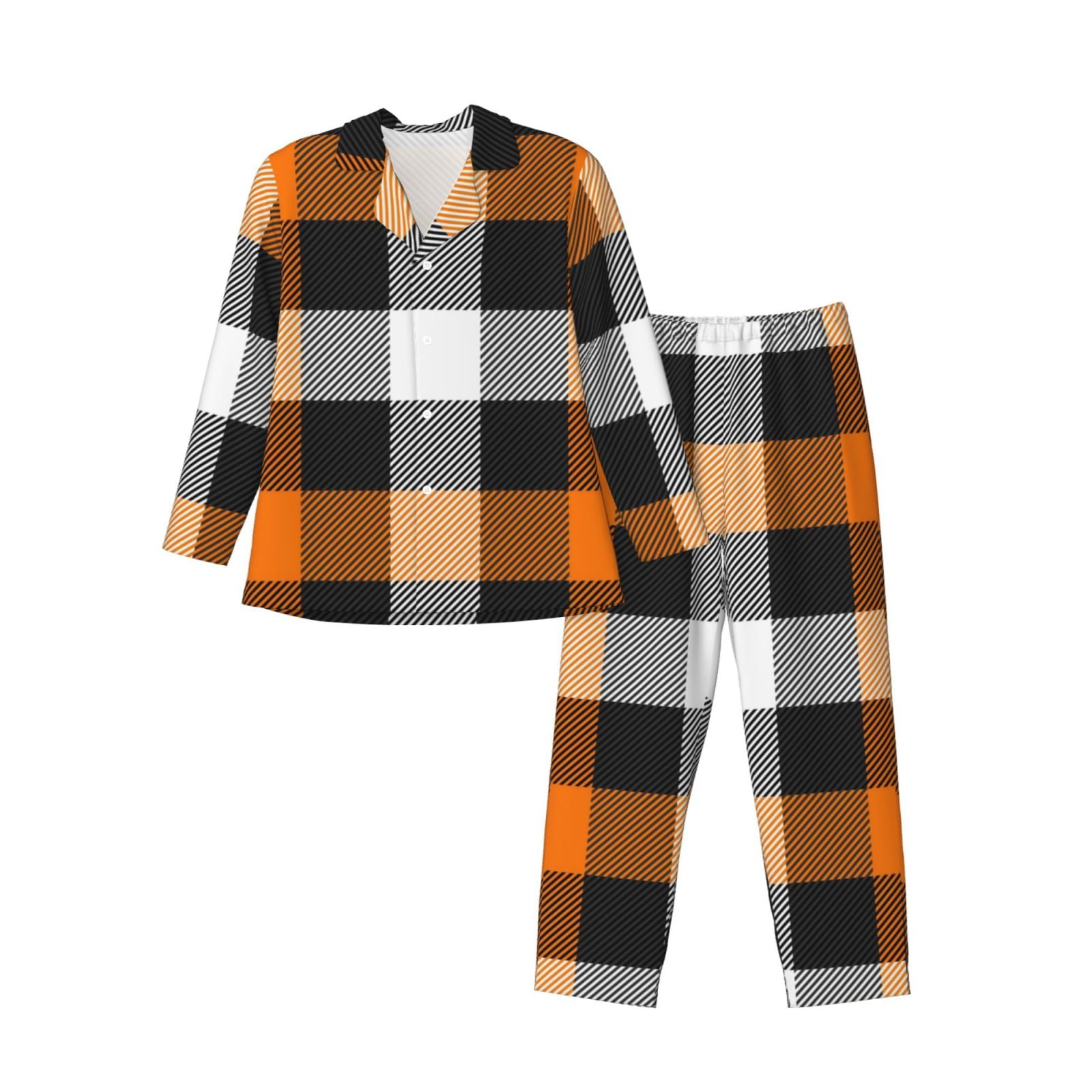 Bingfone Men'S Pajama Set 2 Piece Loungewear Pjs, Long Sleeve With ...