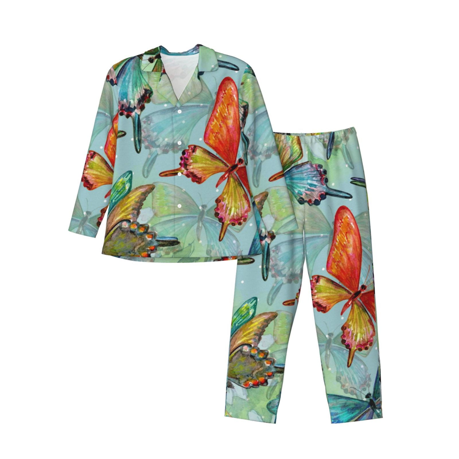 Bingfone Men'S Pajama Set 2 Piece Loungewear Pjs, Long Sleeve With ...