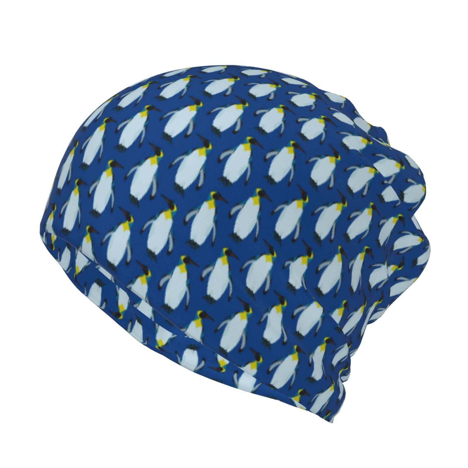 Bingfone Men Women Slouch Beanie Beautiful King Penguin Pattern Print ...
