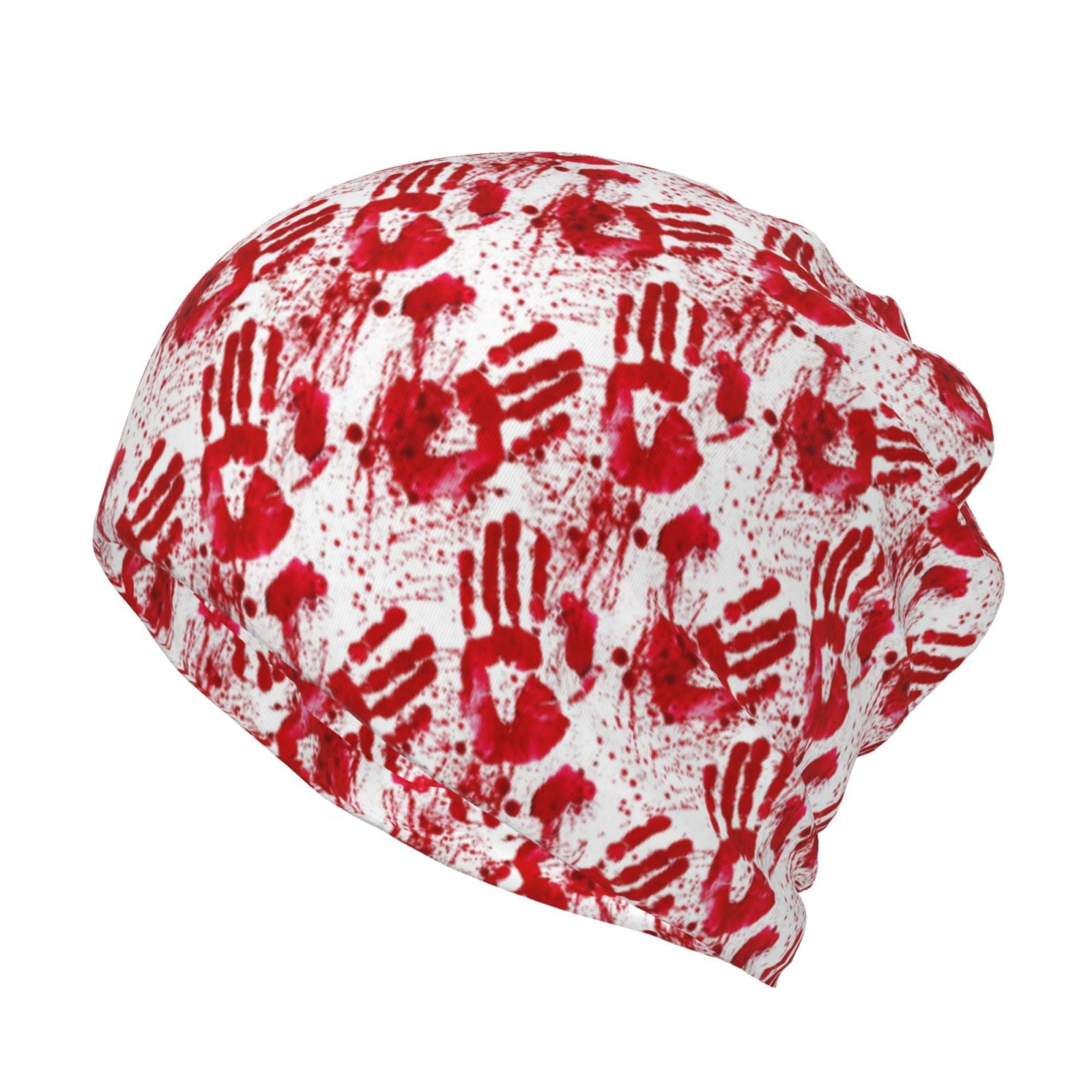 Bingfone Men Women Slouch Beanie Bloody Hand 2 Print Cap Hip-Hop Hat ...