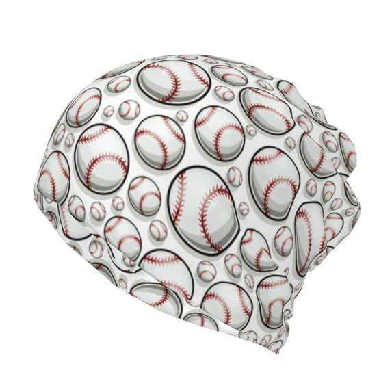 Bingfone Men Women Slouch Beanie Cute Baseball Print Cap Hip-Hop Hat ...