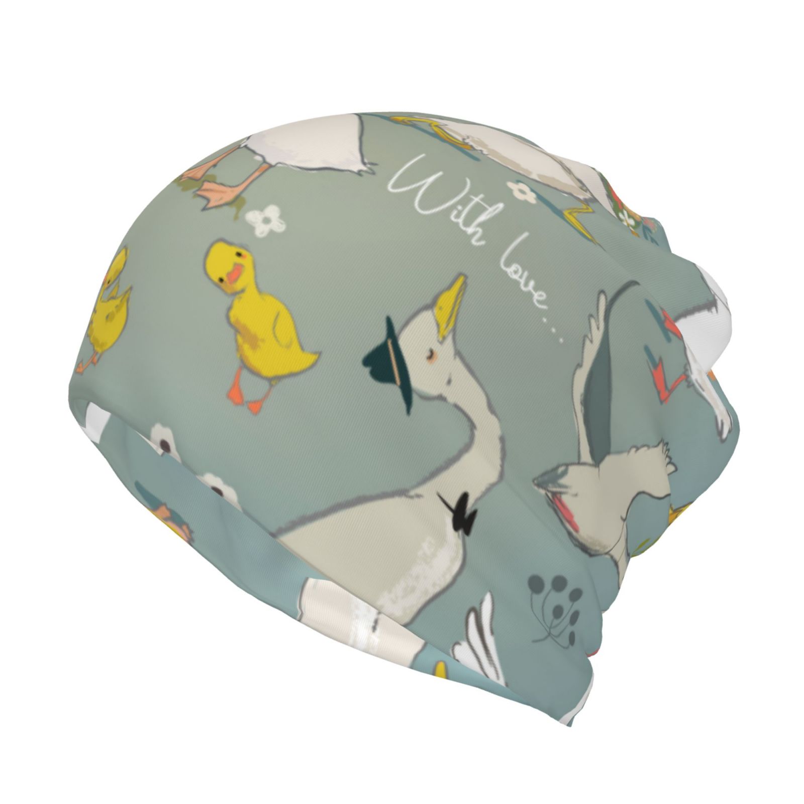 Bingfone Men Women Slouch Beanie Cute Farm Birds Print Cap Hip-Hop Hat ...