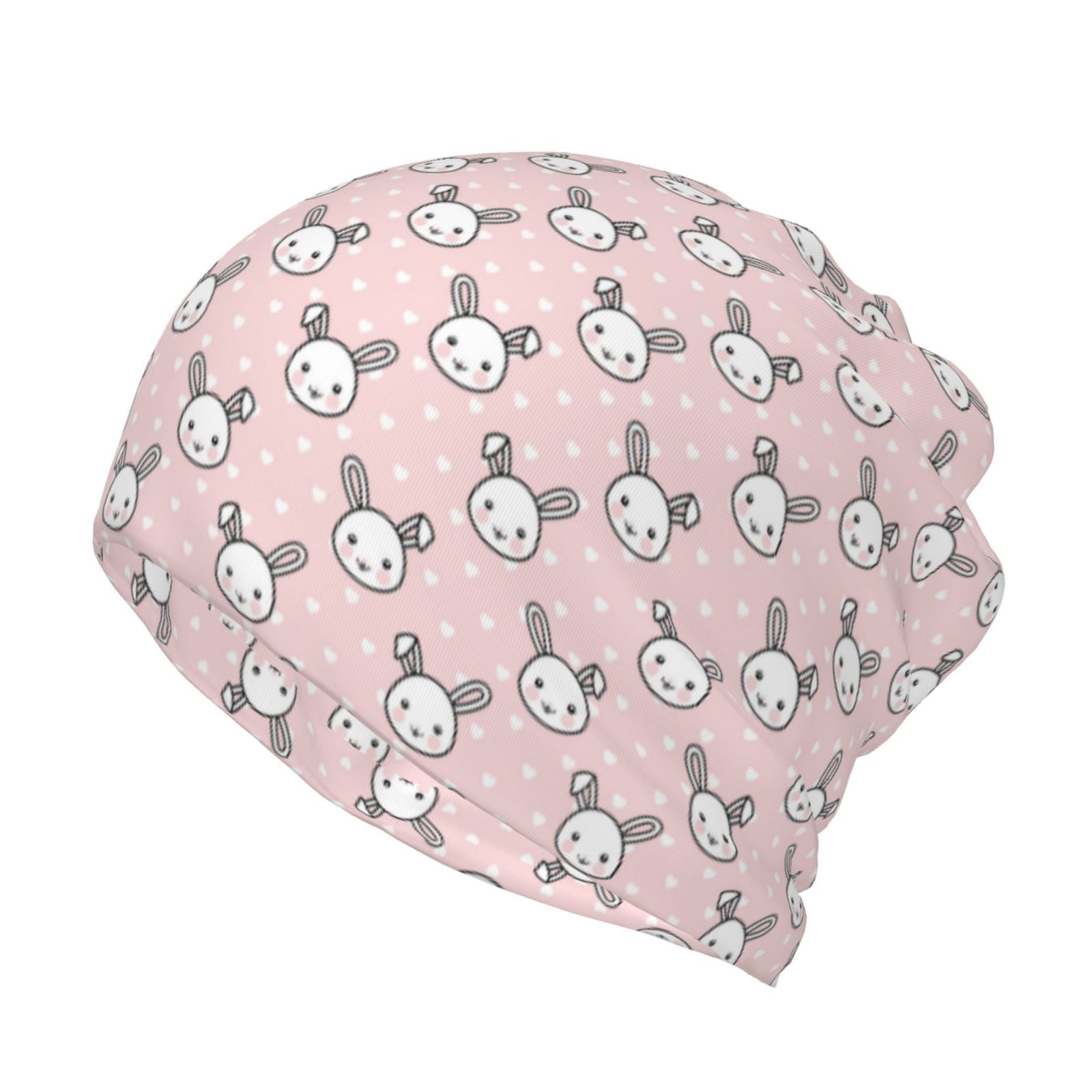 Bingfone Men Women Slouch Beanie Cute Rabbit Print Cap Hip-Hop Hat ...