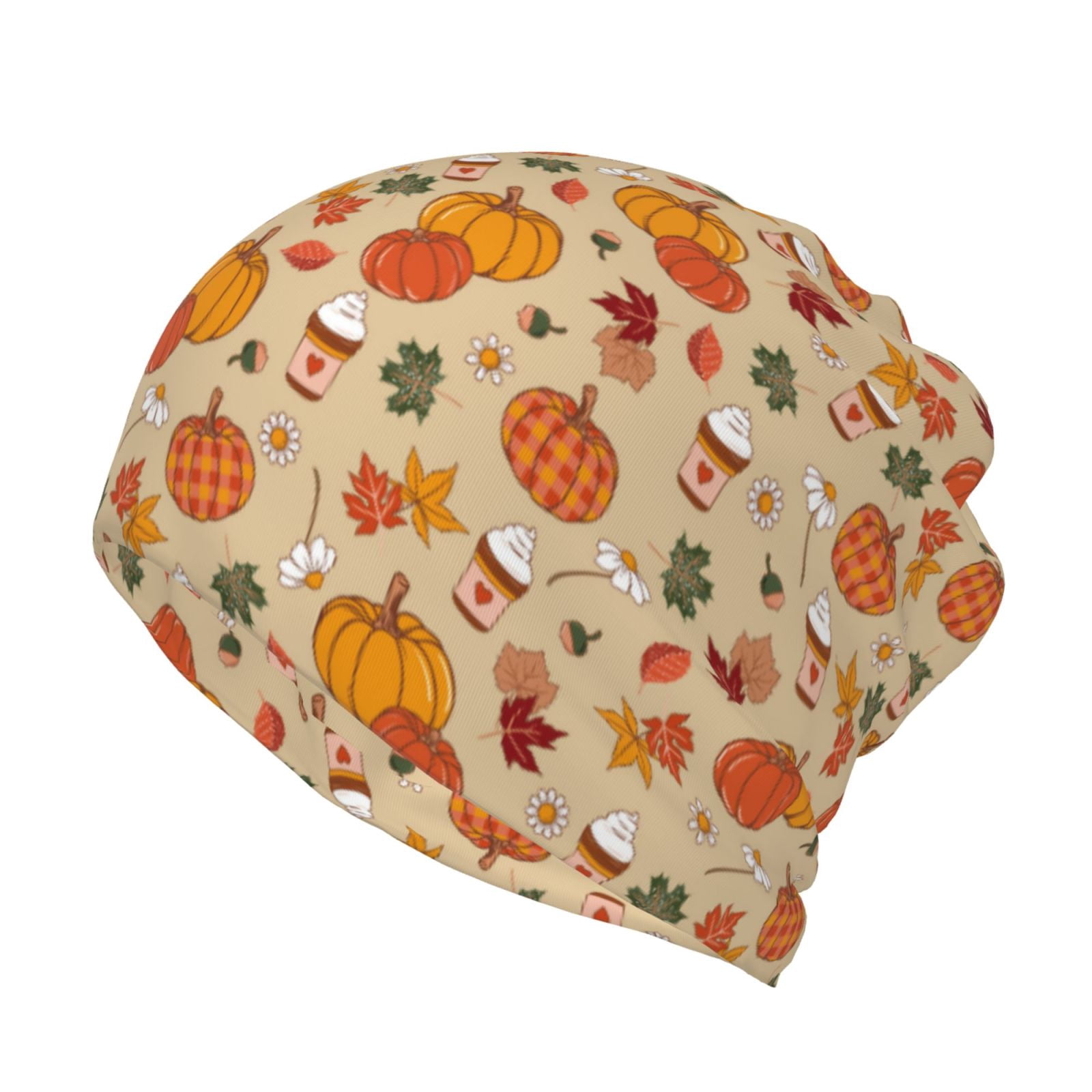 Bingfone Men Women Slouch Beanie Fall Autumn Print Cap Hip-Hop Hat ...