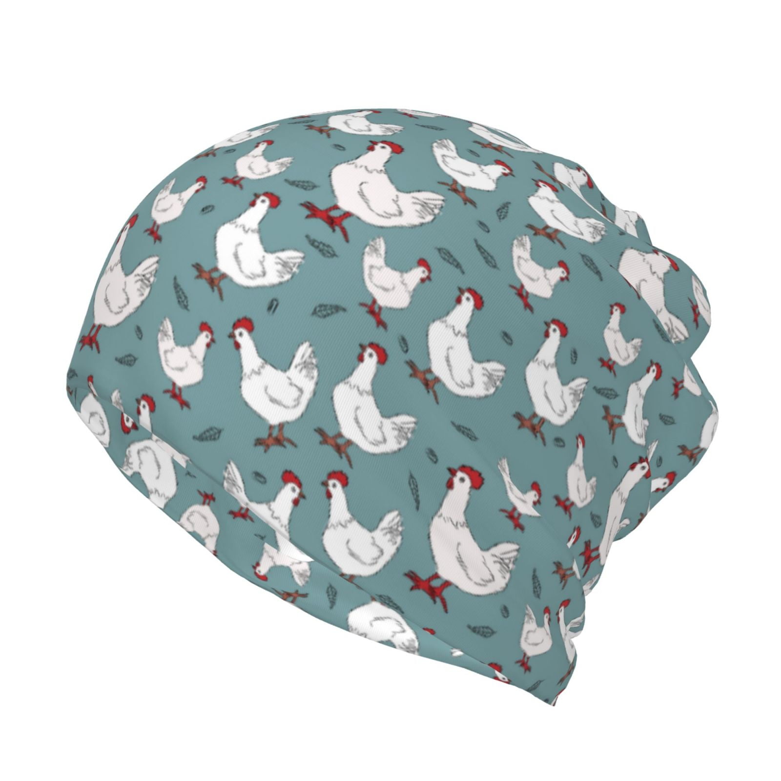 Bingfone Men Women Slouch Beanie Farm Birds Print Cap Hip-Hop Hat ...