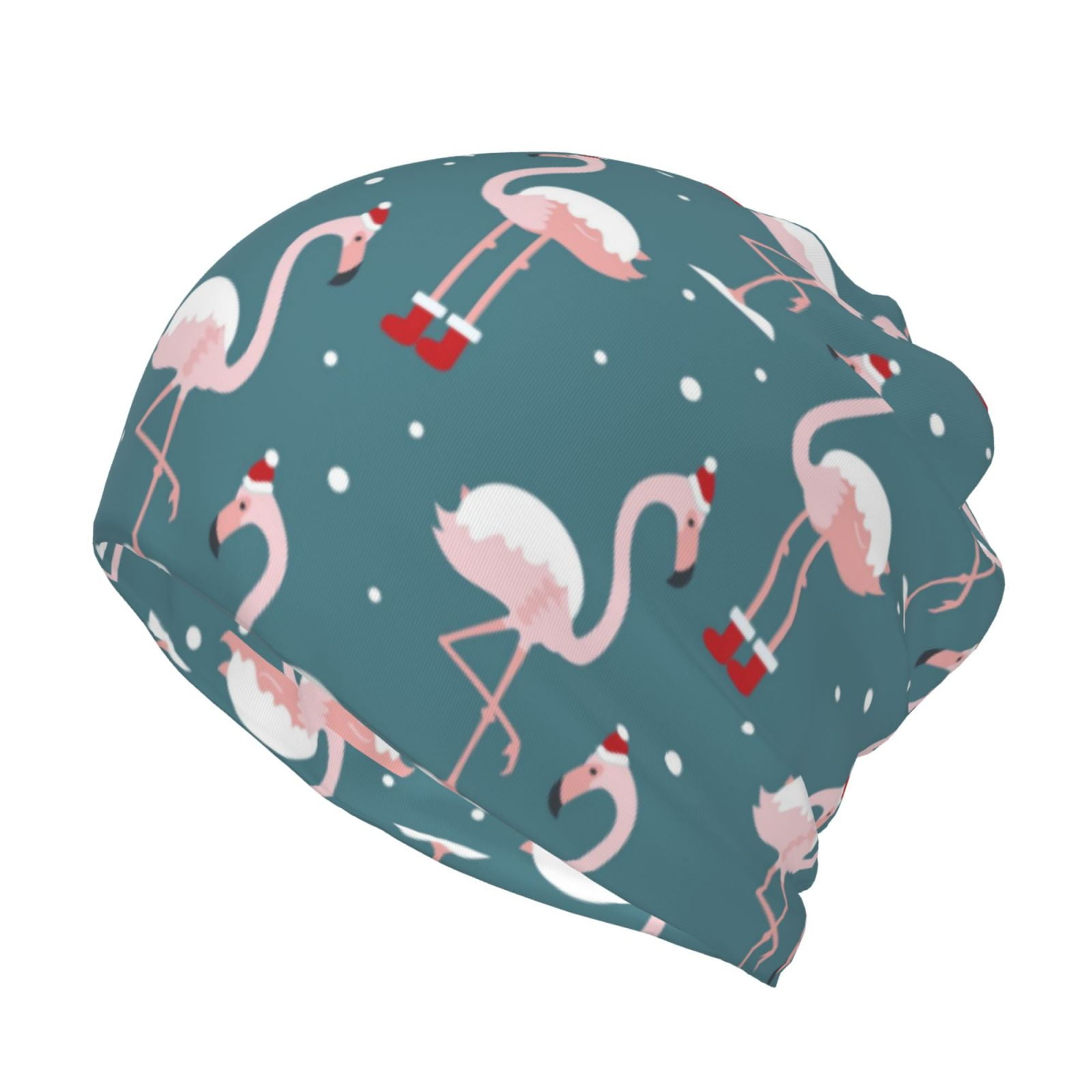 Bingfone Men Women Slouch Beanie Flamingo Print Cap Hip-Hop Hat ...