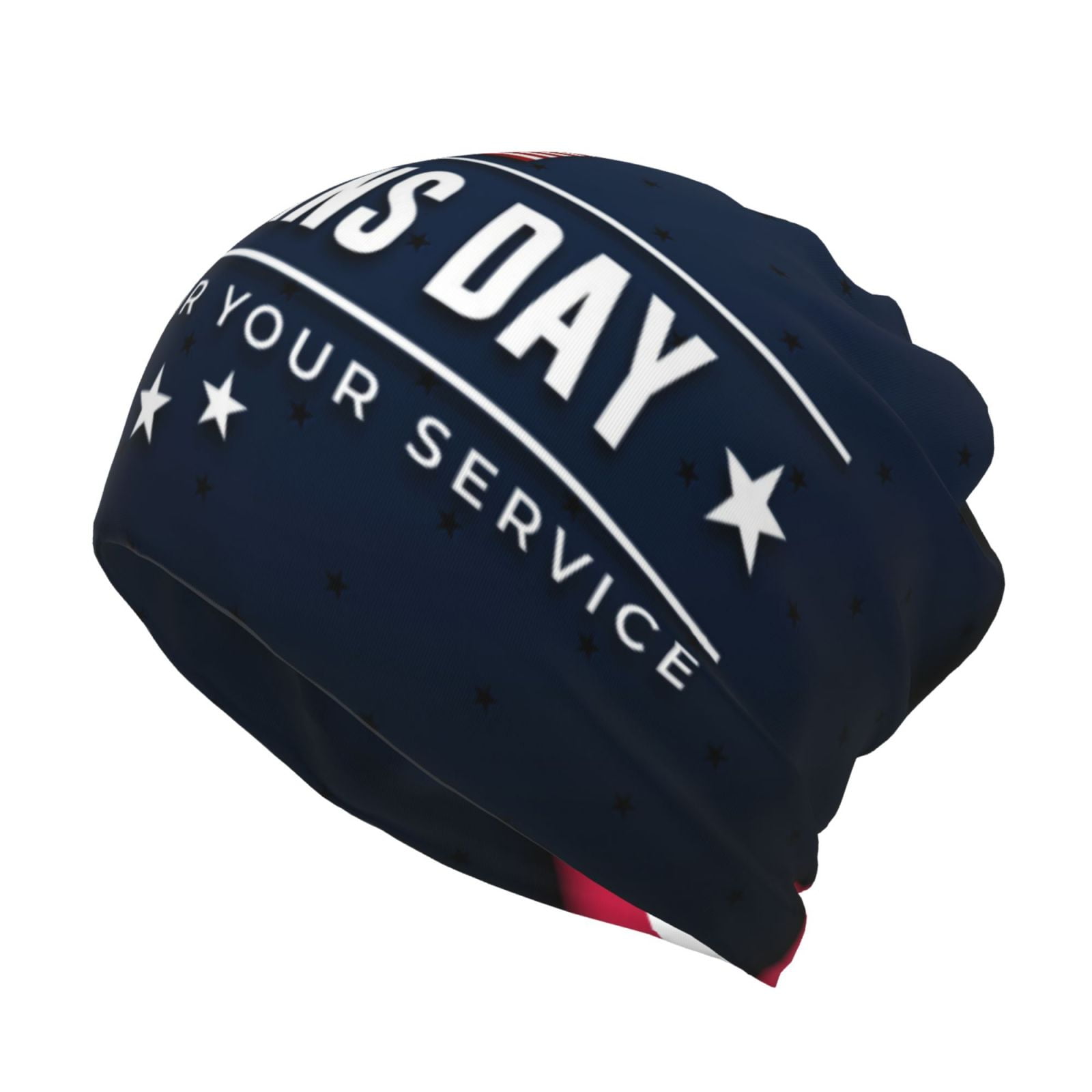 Bingfone Men Women Slouch Beanie Happy Veterans Day Print Cap Hip-Hop ...