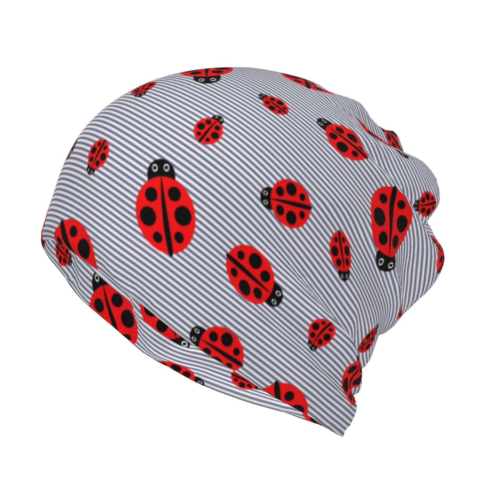 Bingfone Men Women Slouch Beanie Ladybug Print Cap Hip-Hop Hat Headwear ...