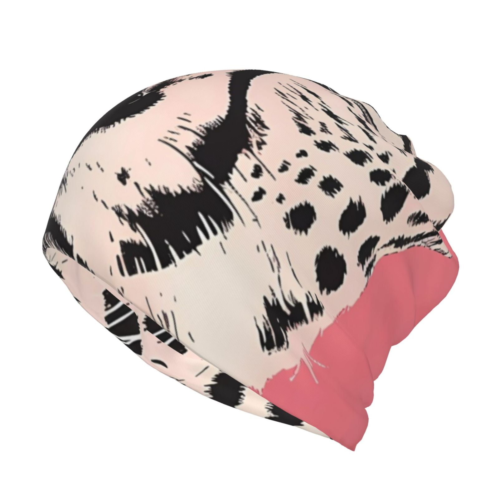 Bingfone Men Women Slouch Beanie Pink Cheetah Art Print Cap Hip-Hop Hat ...