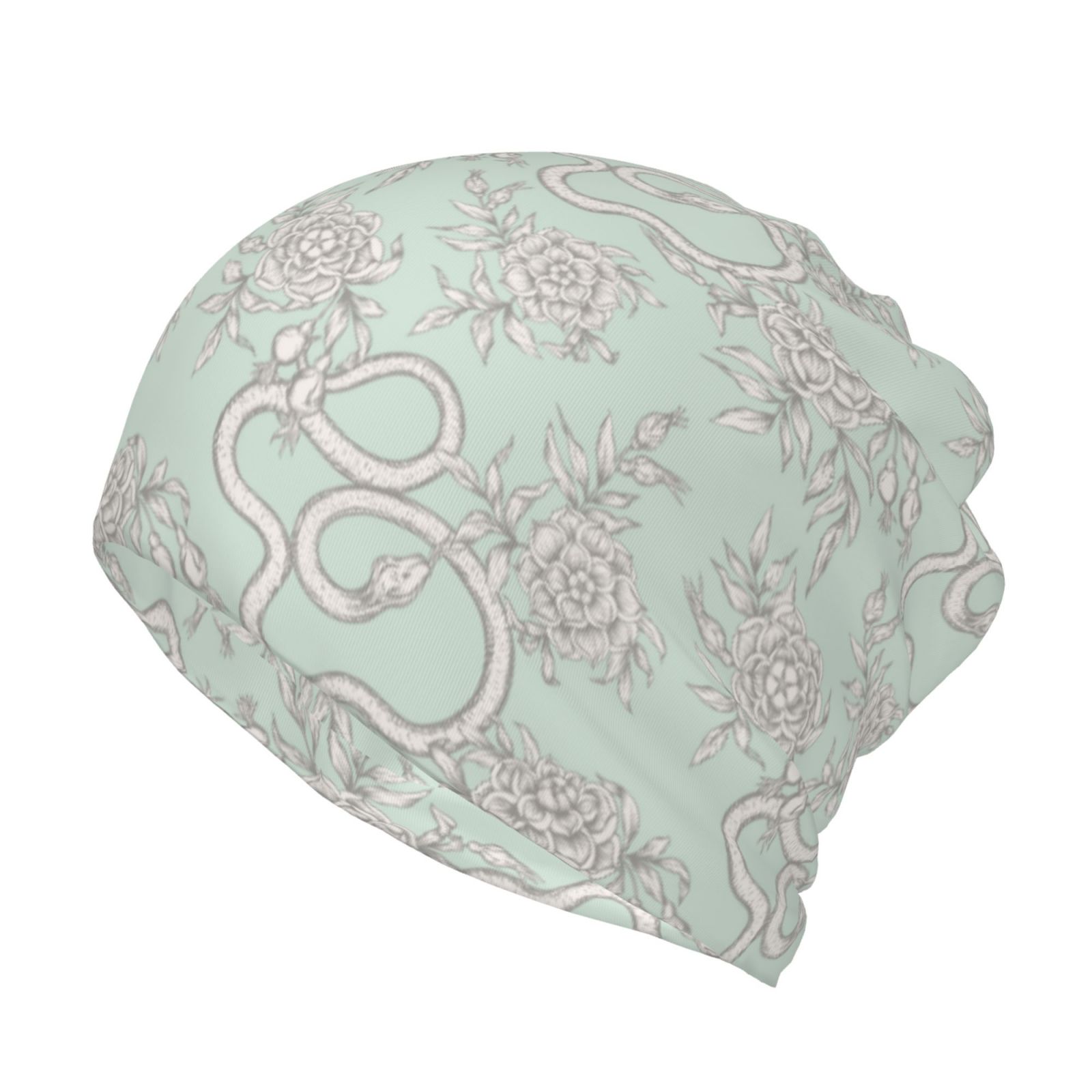 Bingfone Men Women Slouch Beanie Retro Snake Print Cap Hip-Hop Hat ...