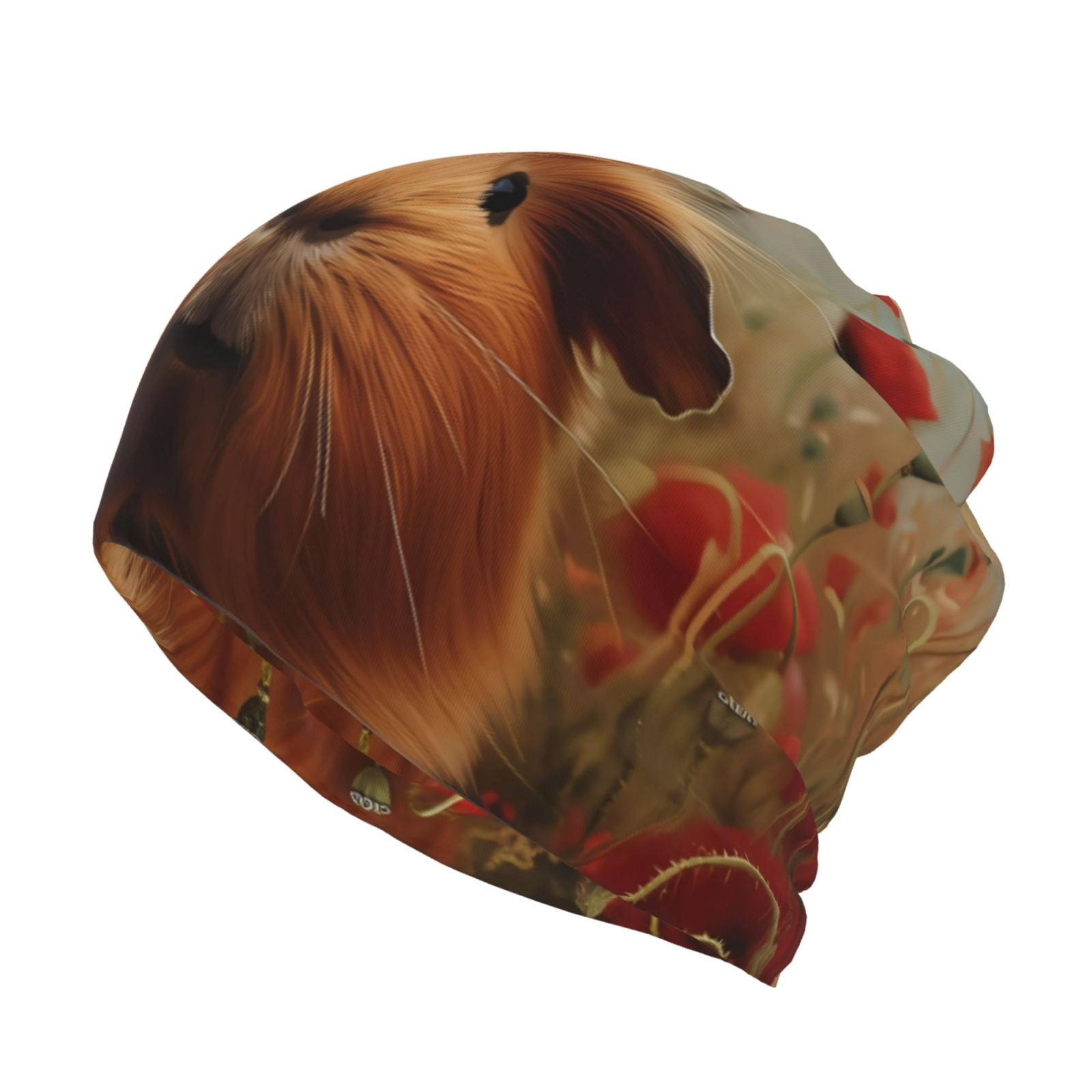 Bingfone Men Women Slouch Beanie Rose Cute Guinea Pig Print Cap Hip-Hop ...