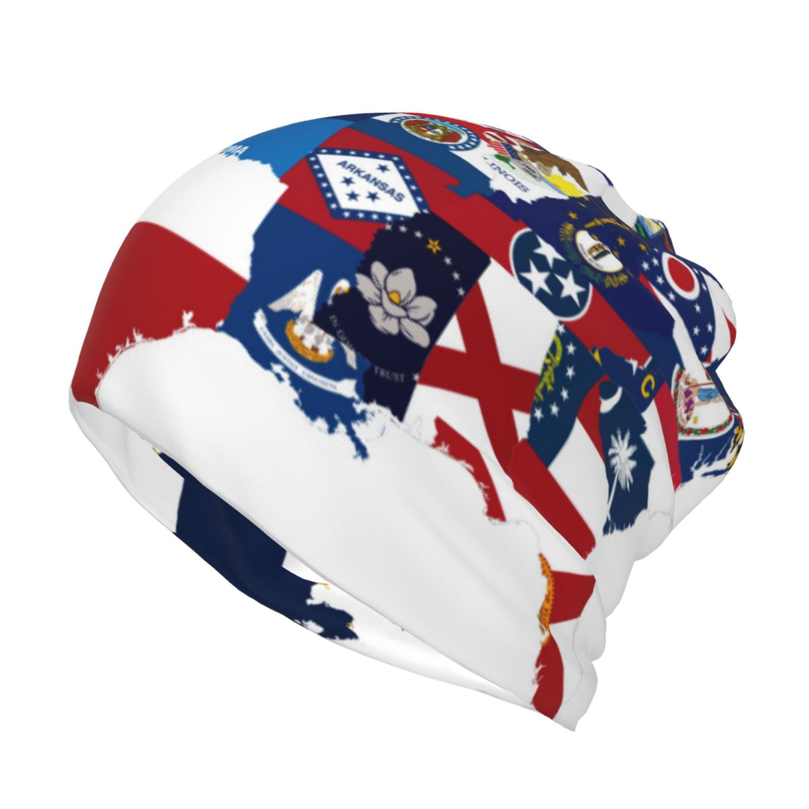 Bingfone Men Women Slouch Beanie The Map Of United States Print Cap Hip ...