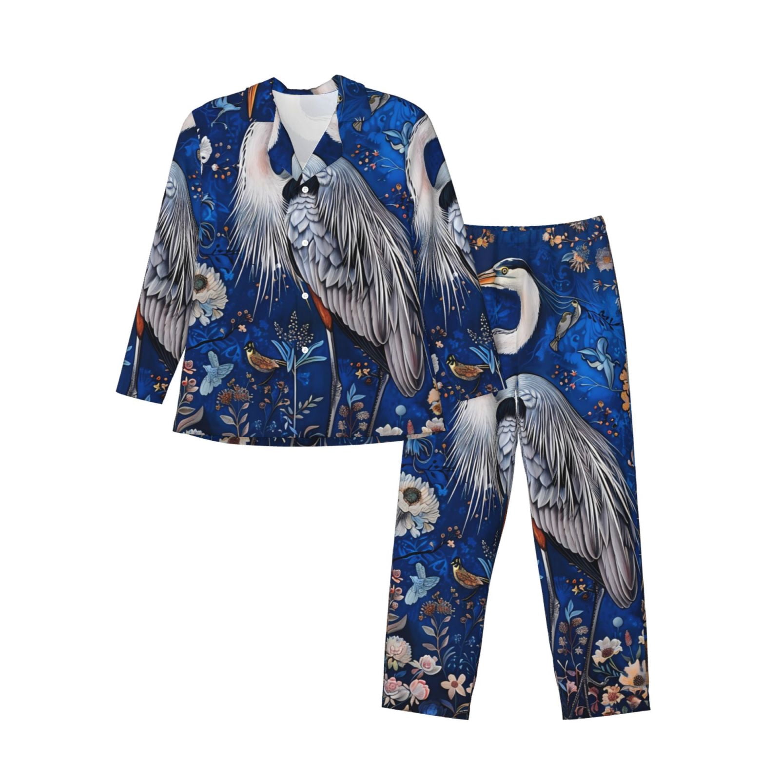 Bingfone Men's Pajama Set 2 Piece Loungewear PJs, Long Sleeve with ...