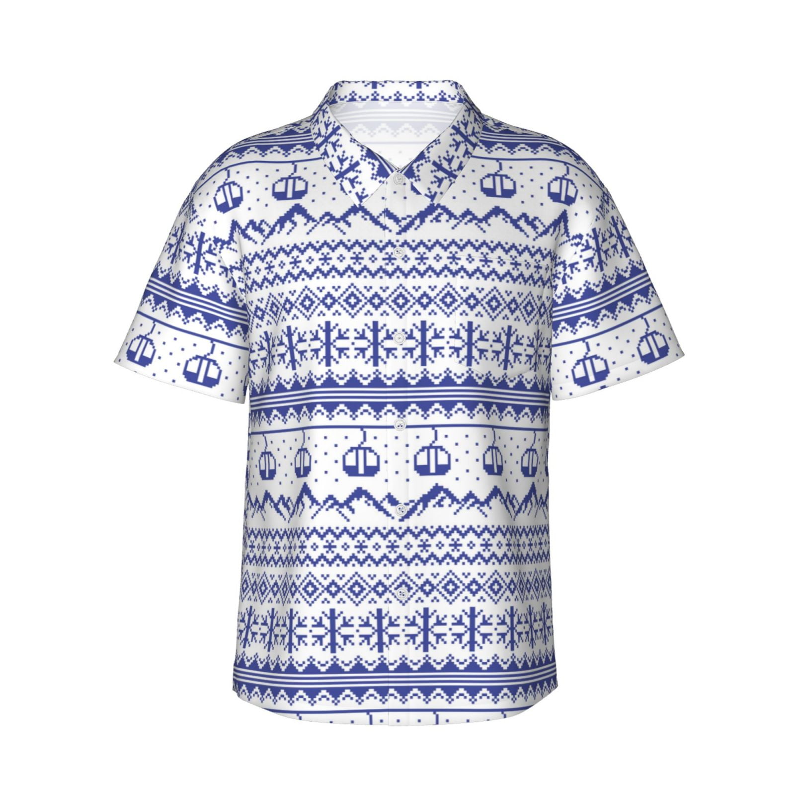 Bingfone Men's Short Sleeve Button Down Shirts Hawaiian Abstract ...