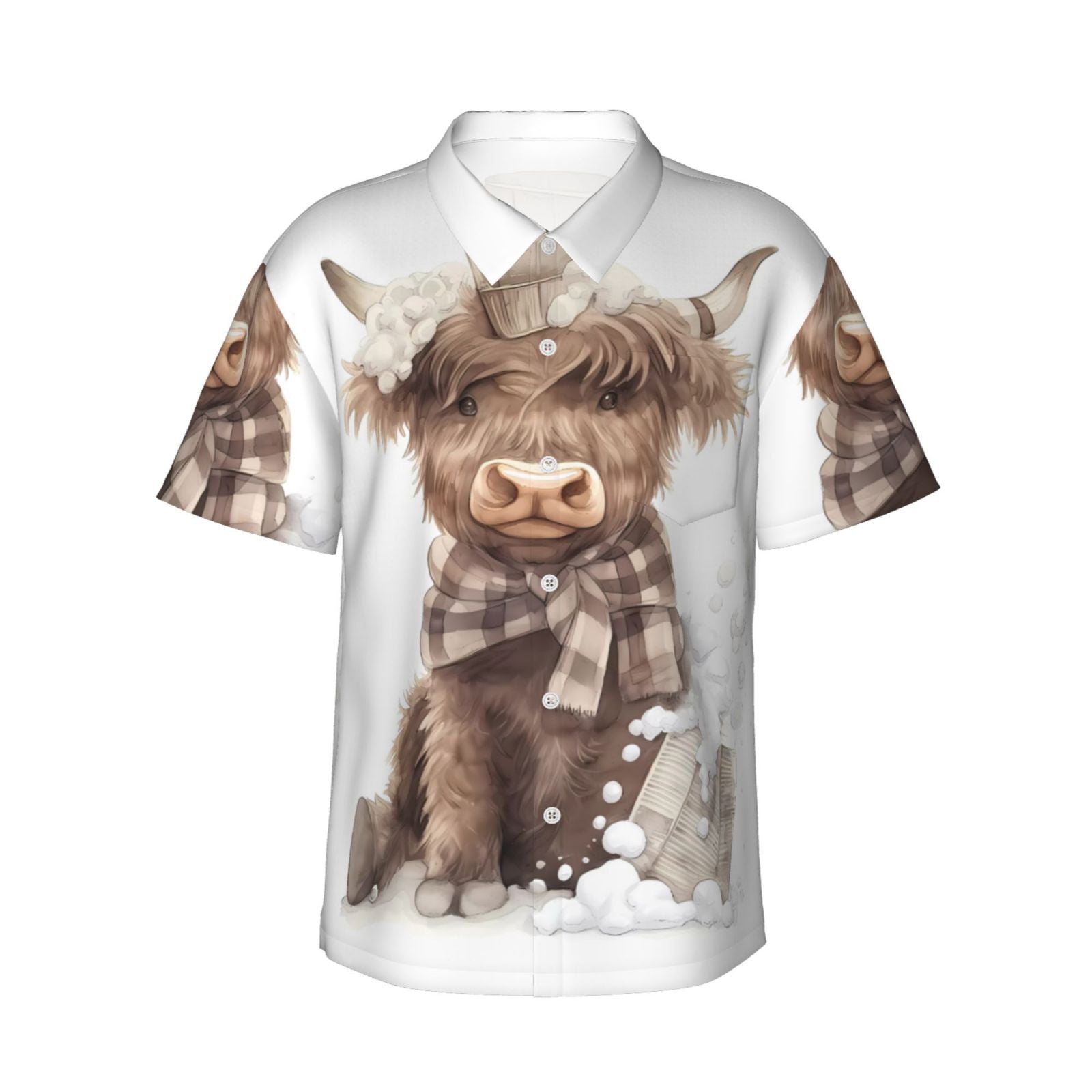 Bingfone Men's Short Sleeve Button Down Shirts Hawaiian C Printed Beach ...