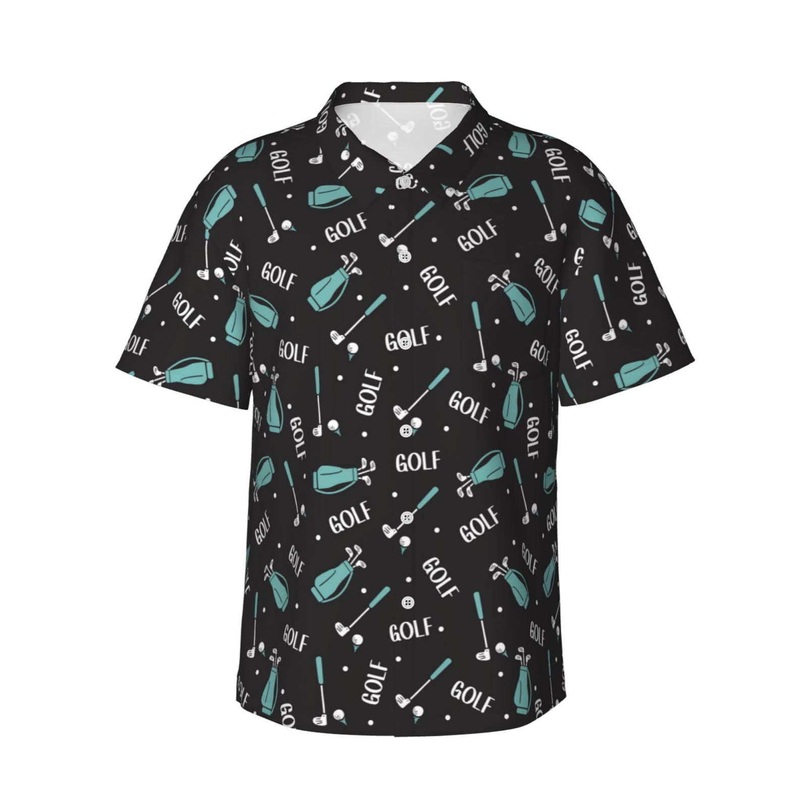 Bingfone Men's Short Sleeve Button Down Shirts Hawaiian Golf Bags And ...
