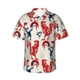 Bingfone Men's Short Sleeve Button Down Shirts Hawaiian Roosters ...