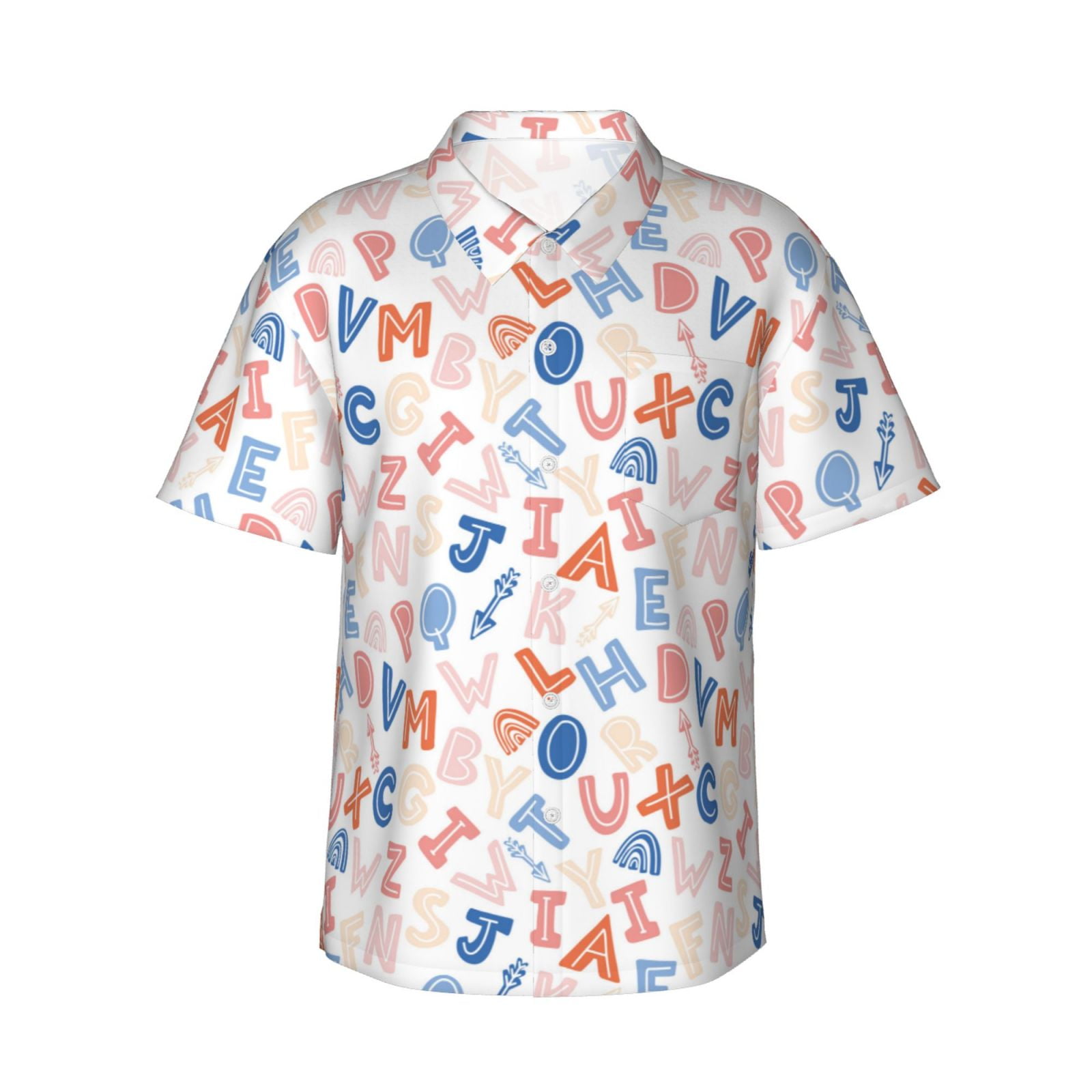 Bingfone Men's Short Sleeve Button Down Shirts Hawaiian Scandinavian ...