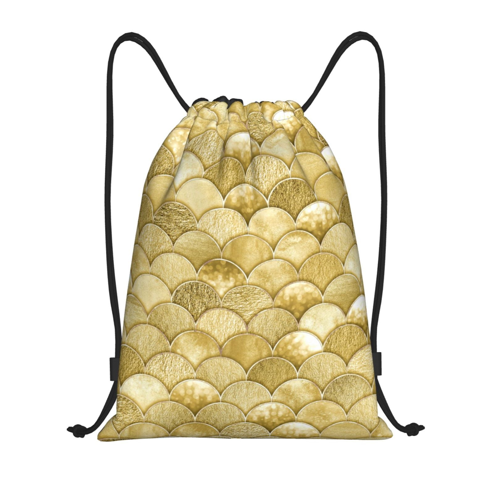 Bingfone Mermaid Fish Scale Drawstrings Backpacks Bags for Men Women ...