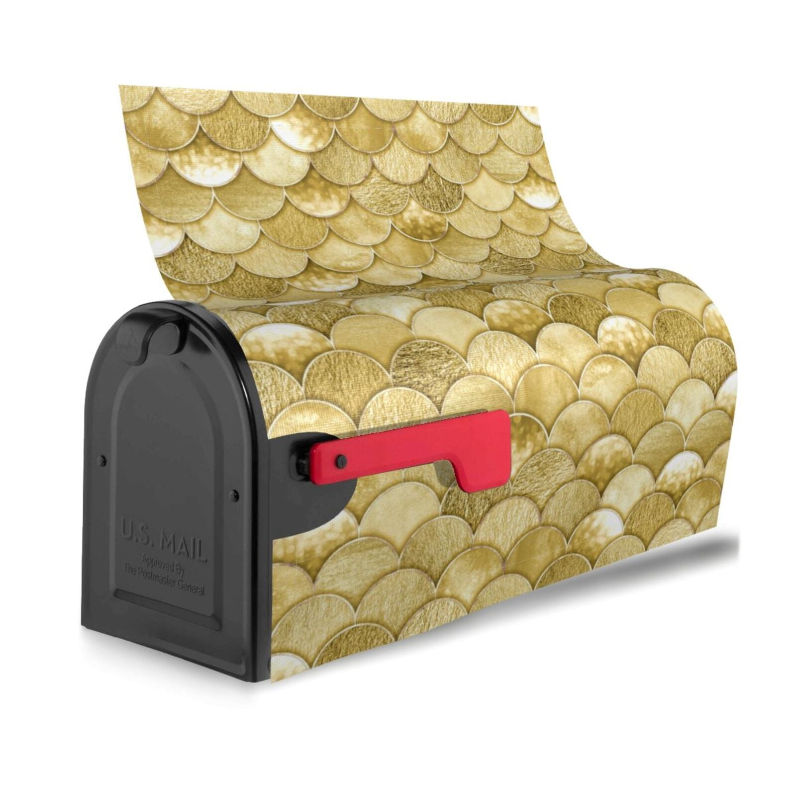 Bingfone Mermaid Fish Scale Magnetic Mailbox Cover Standard Size for ...