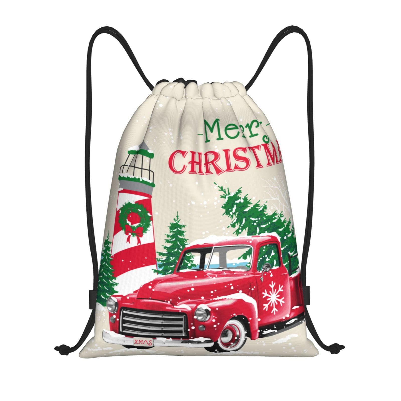 Bingfone Merry Christmas 1 Drawstrings Backpacks Bags For Men Women Gym ...