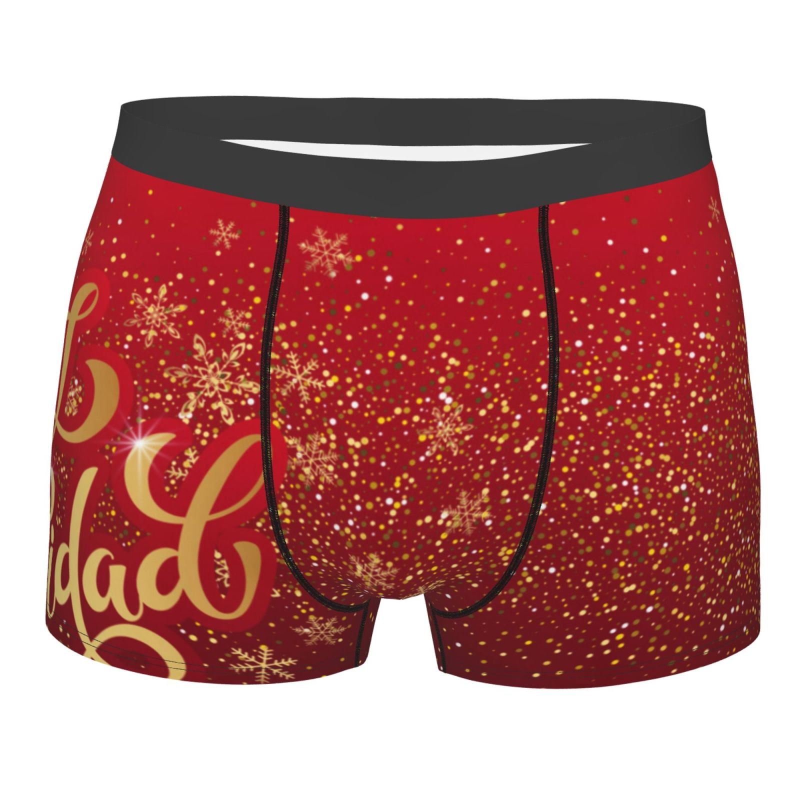 Bingfone Merry Christmas Men's Underwear - Casual Stretch Boxer Briefs ...