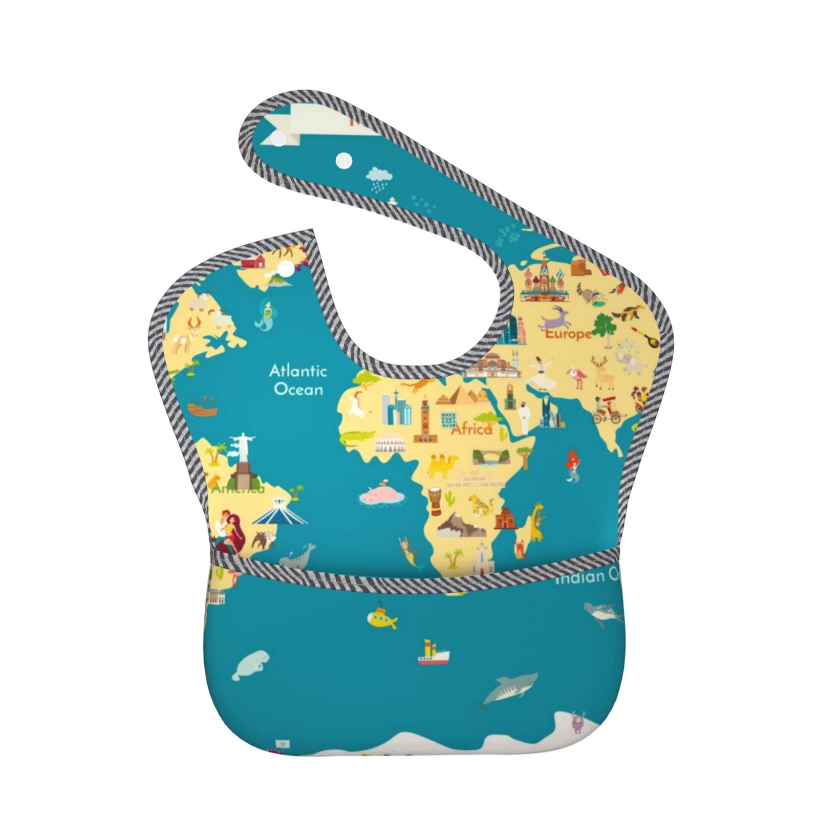 Bingfone Mess-Proof Baby Bib - Waterproof Bib For Baby Boy Or Girl With ...