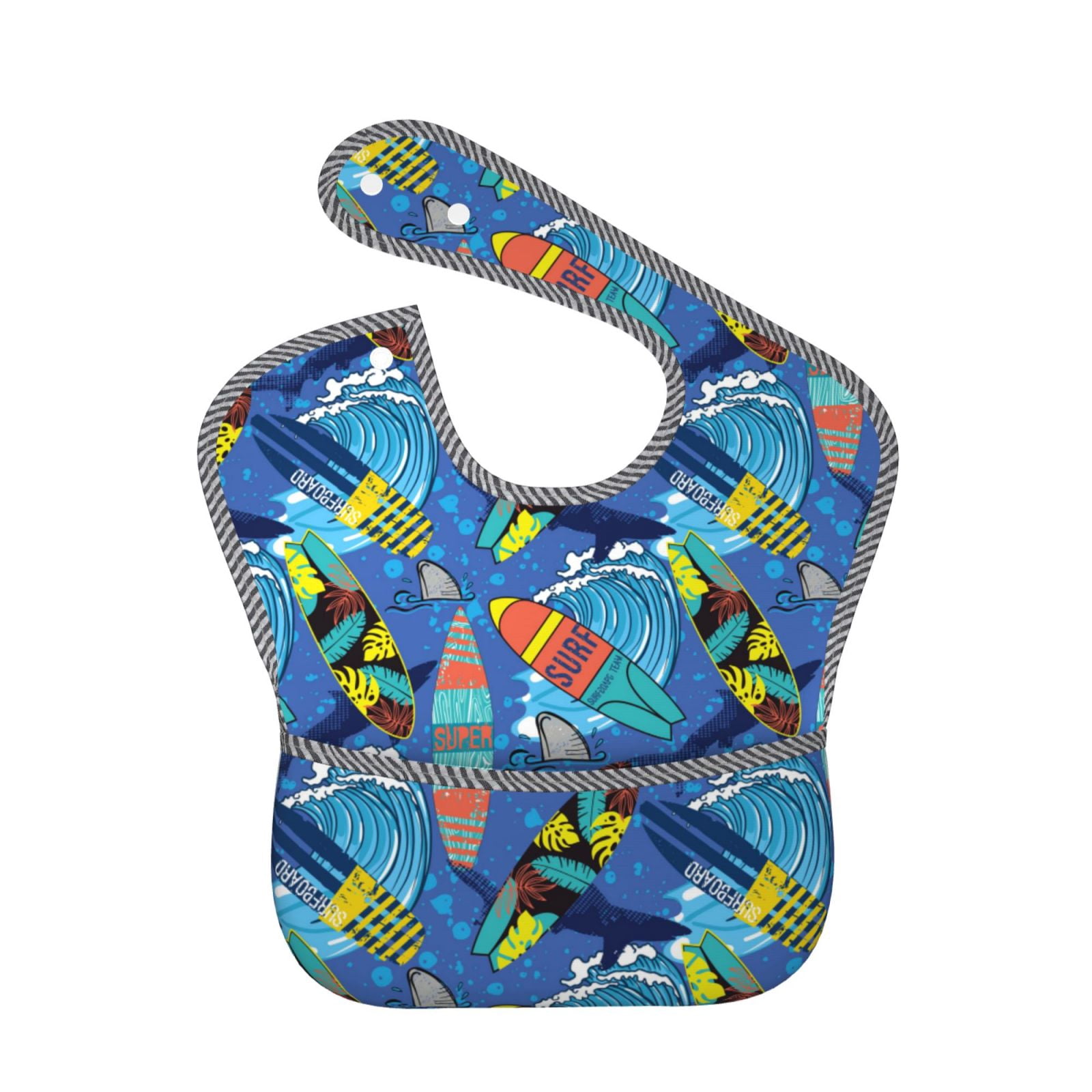 Bingfone Mess-Proof Baby Bib - Waterproof Bib for Baby Boy or Girl with ...