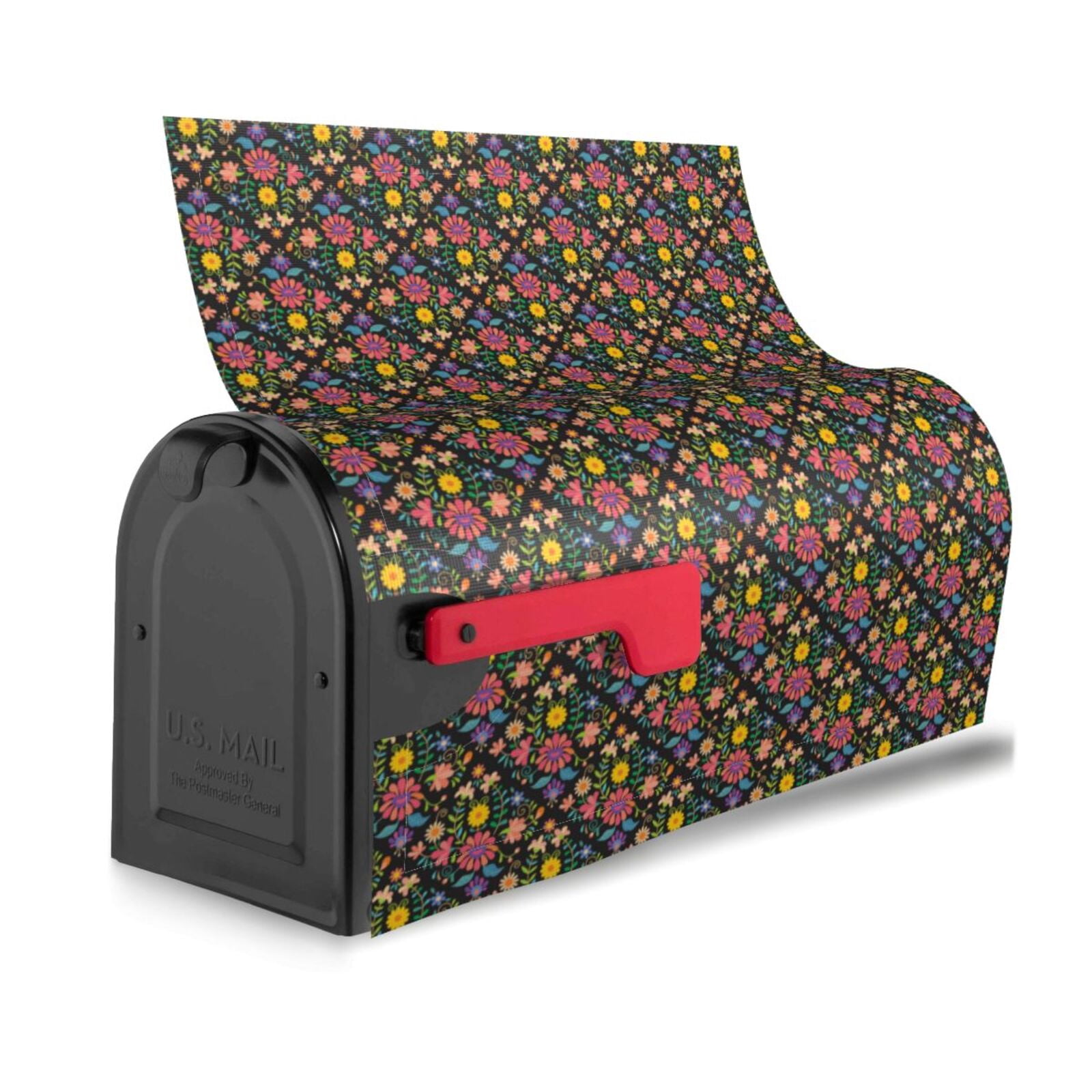 Bingfone Mexican Folk Art Floral Magnetic Mailbox Cover Standard Size ...