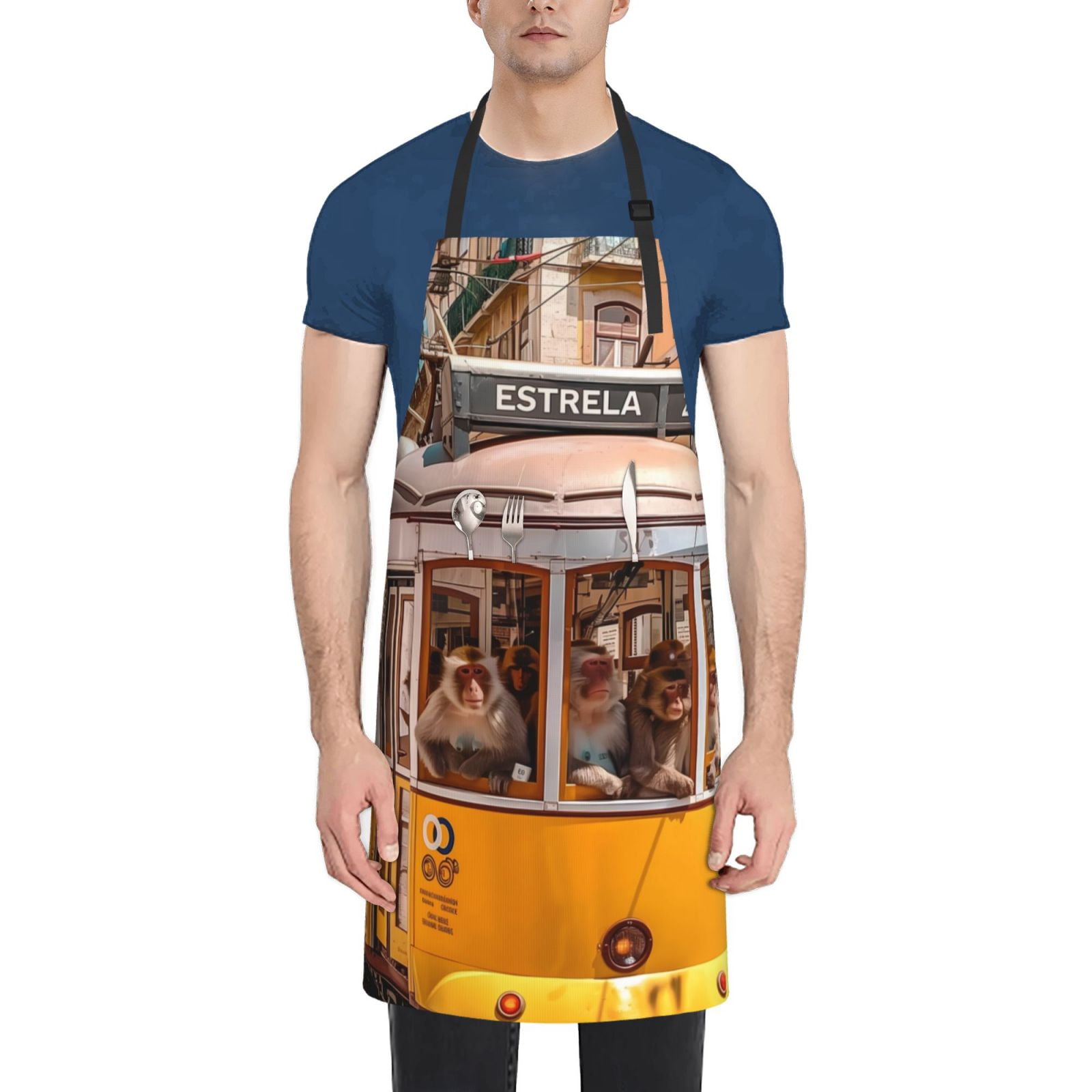 Bingfone Modern Urban Monkey Apron Gifts For Men, Women Professional ...