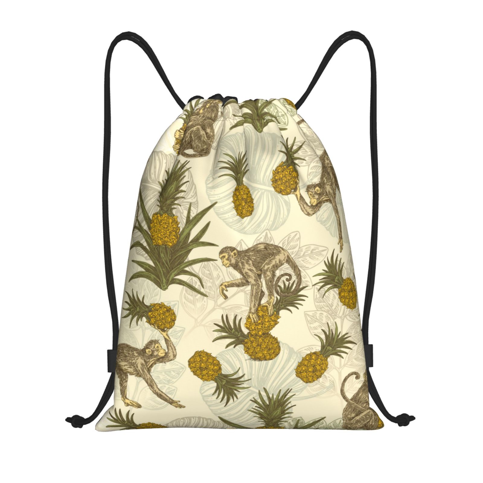 Bingfone Monkeys And Pinealpples Drawstrings Backpacks Bags For Men ...