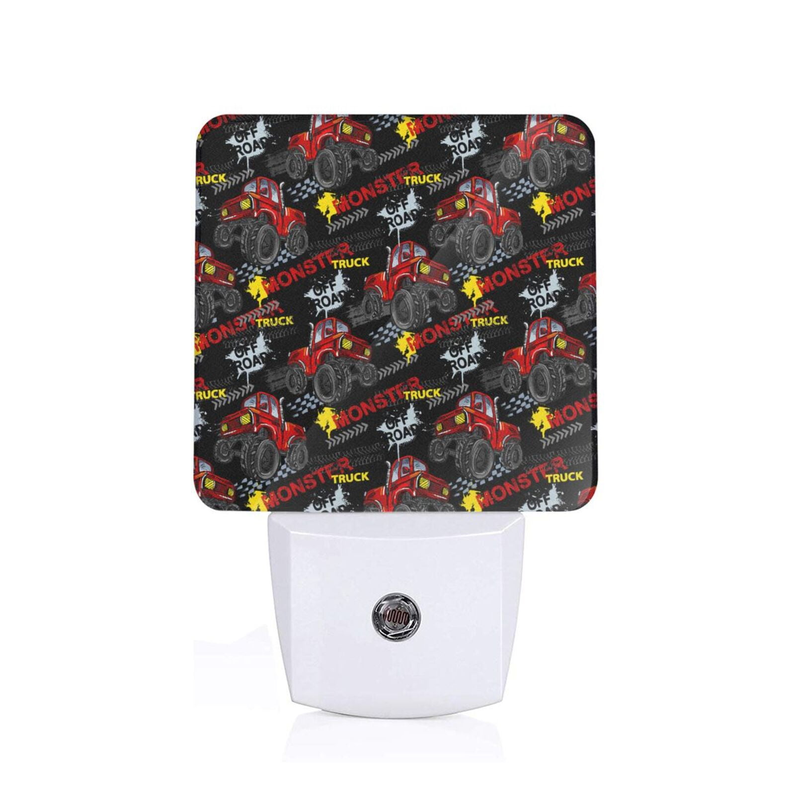 Bingfone Monster Truck Print Night Lights Plug into Wall,Dusk to Dawn ...