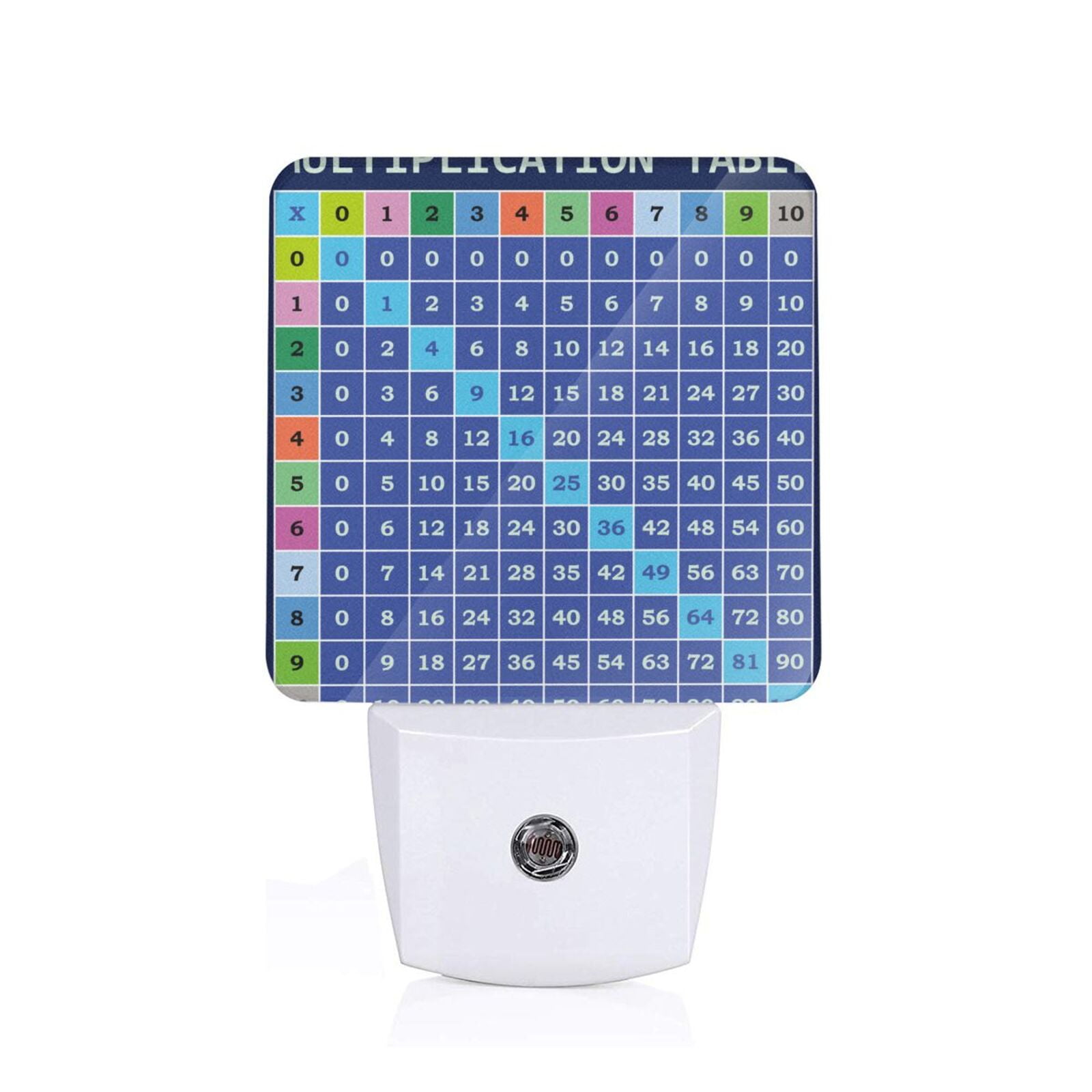 Bingfone Multiplication Table Print Night Lights Plug into Wall,Dusk to ...